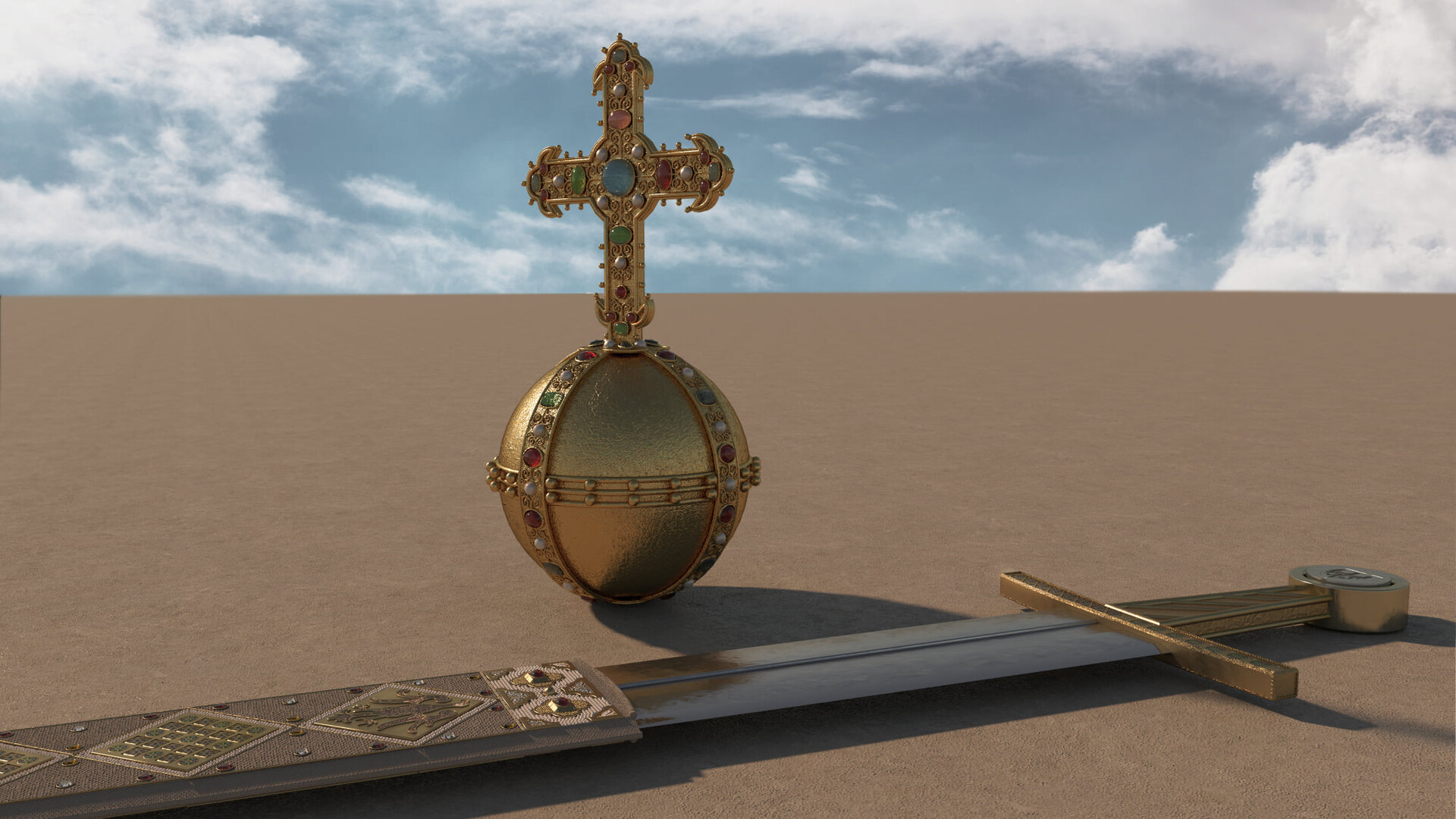 ArtStation - Sword and Holy hand grenade
