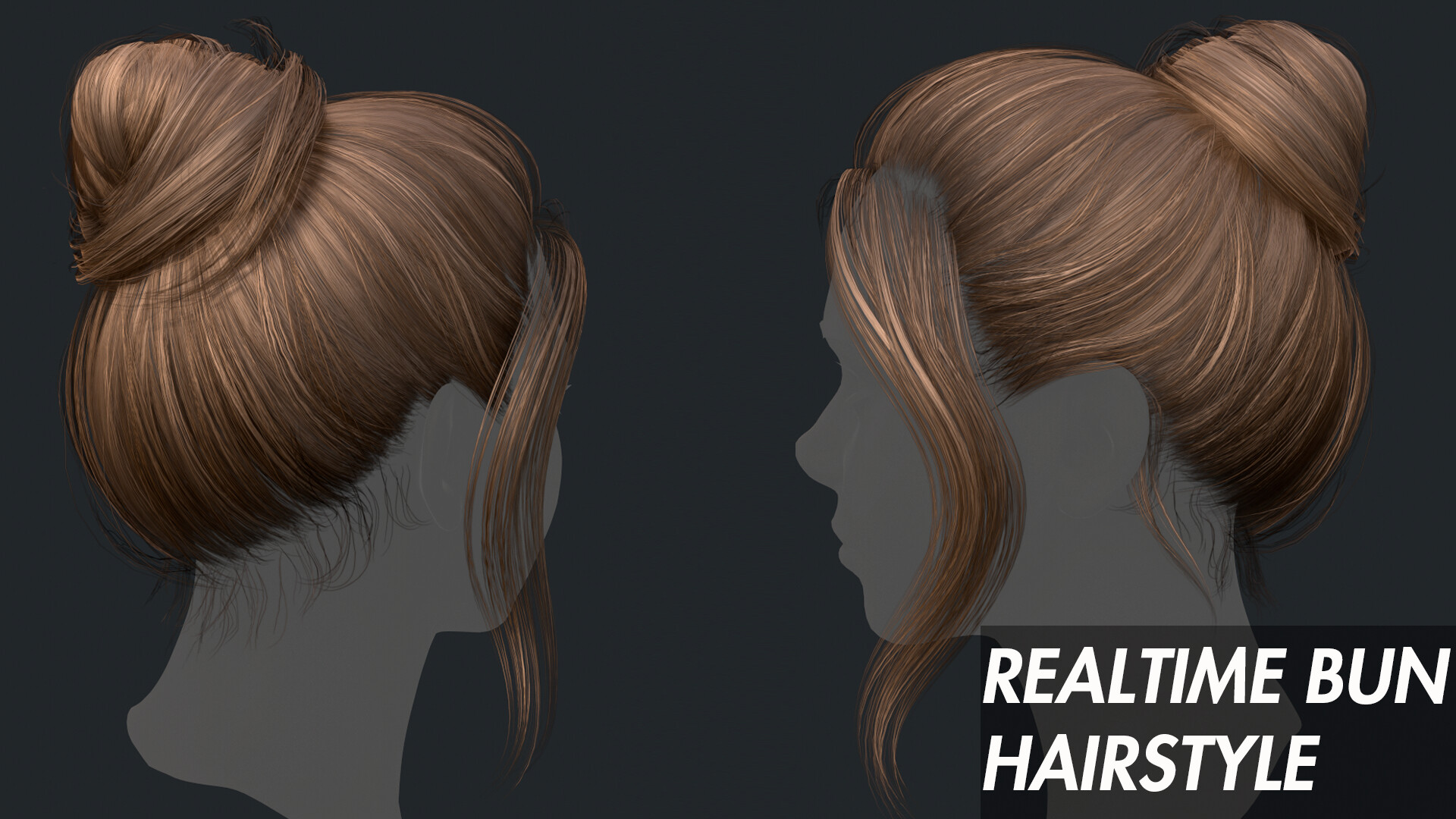 ArtStation - REAL-TIME BUN HAIRSTYLE