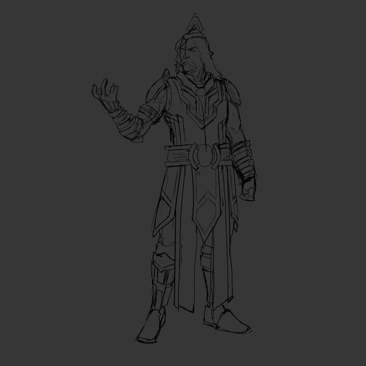 how to draw ravana body