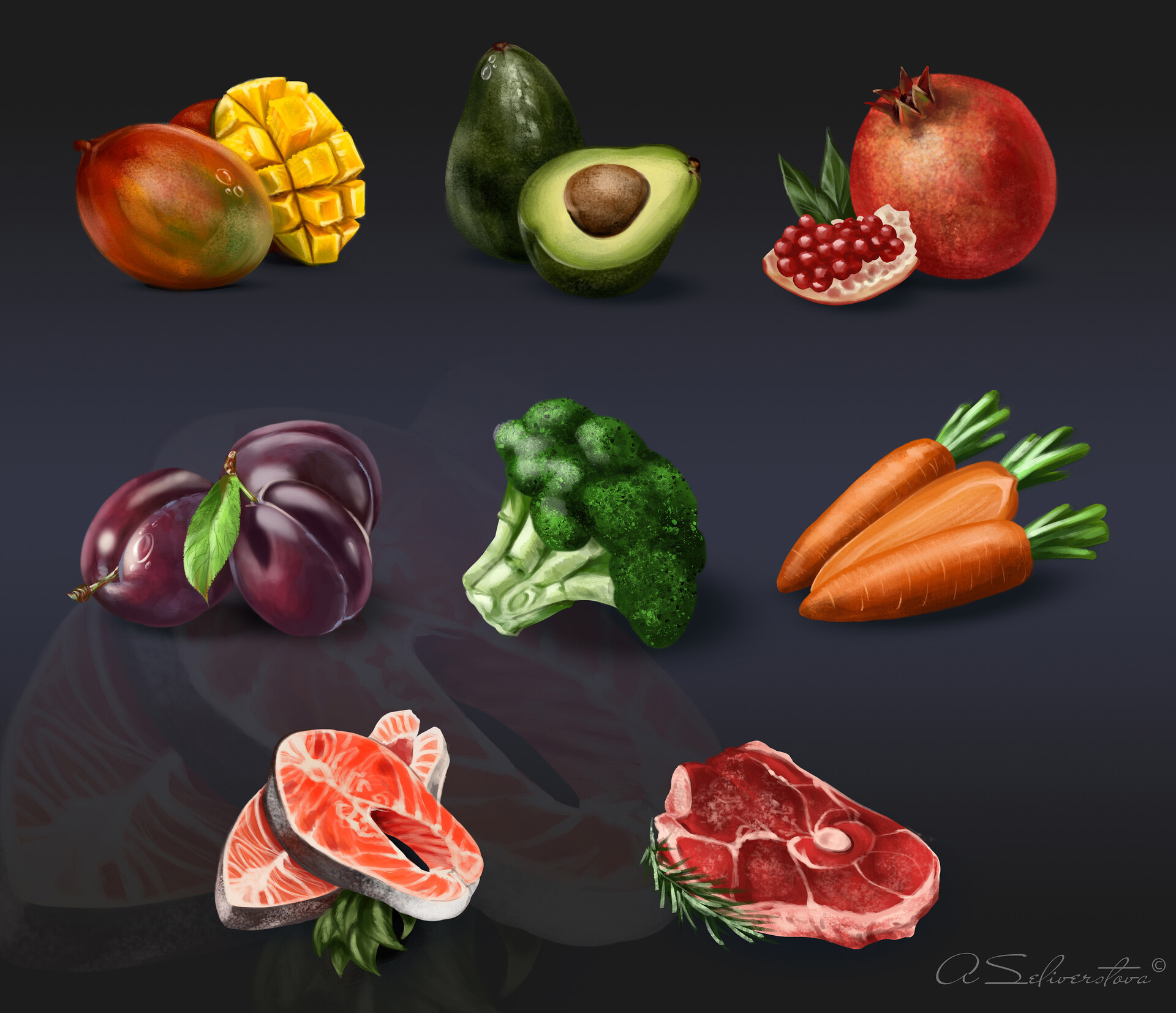 ArtStation - Food icons