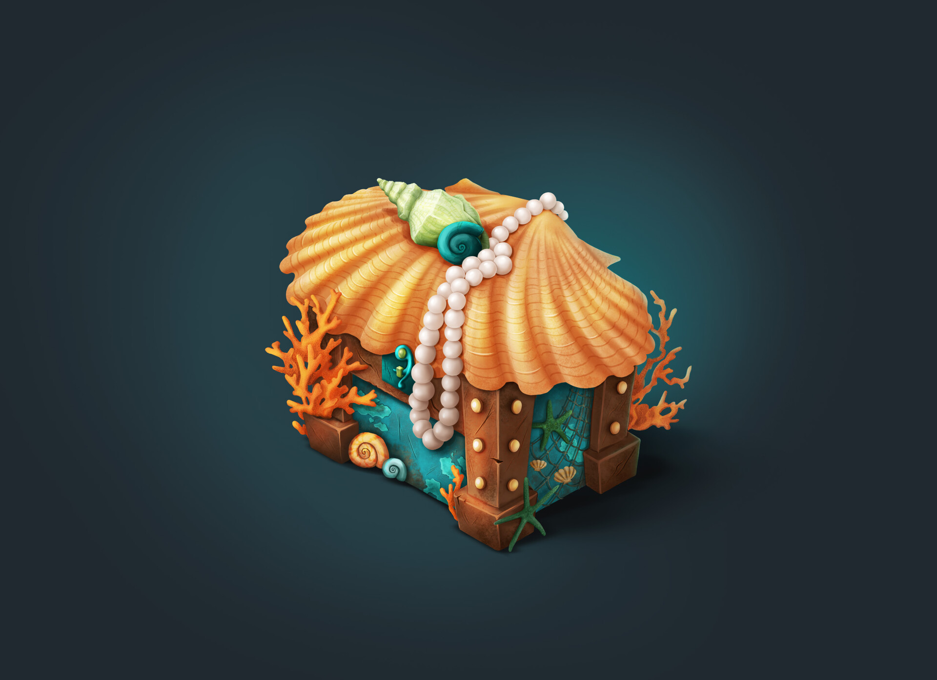 ArtStation - Mermaid Chest - Practicing