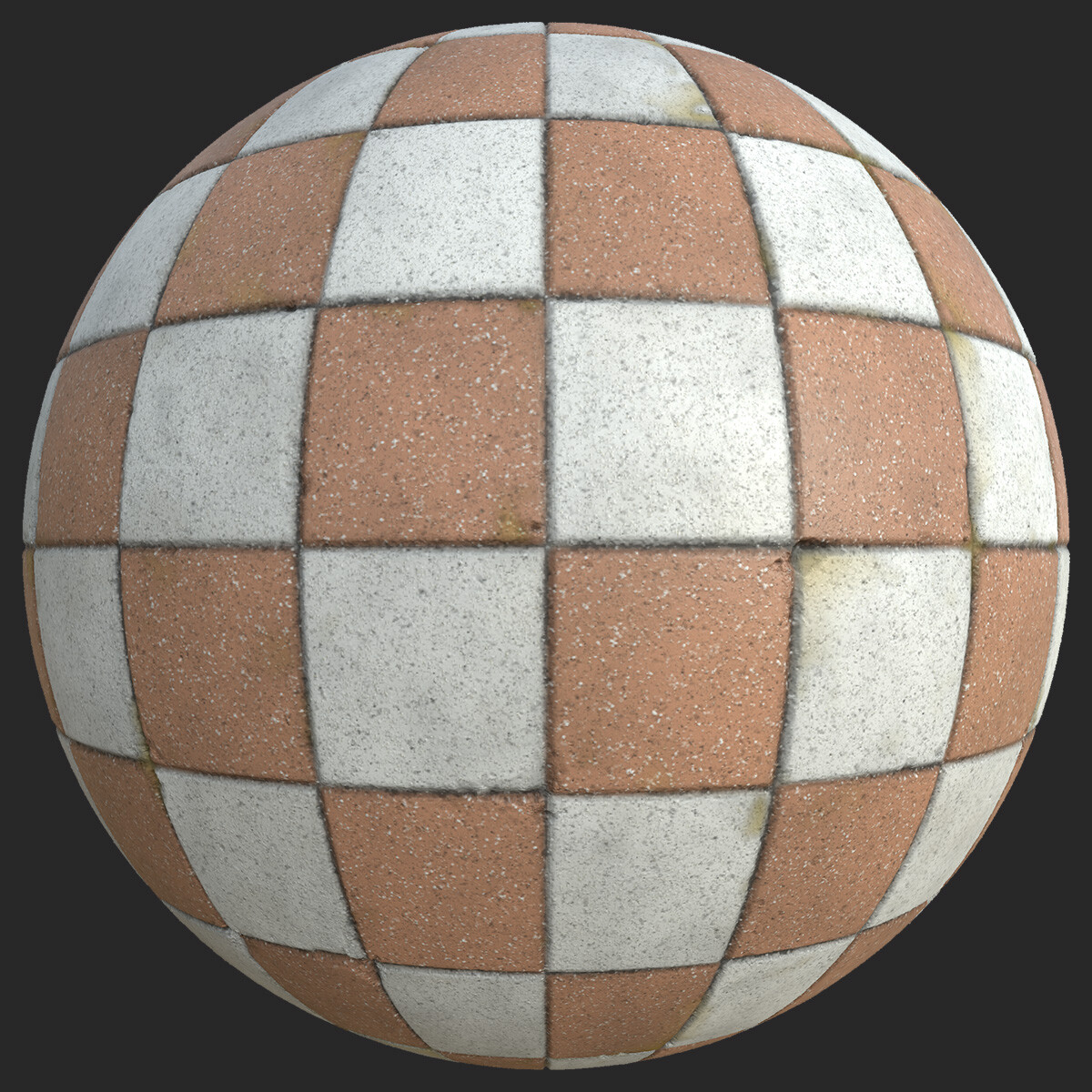 TextureCan - Orange and White Checker Tile Texture