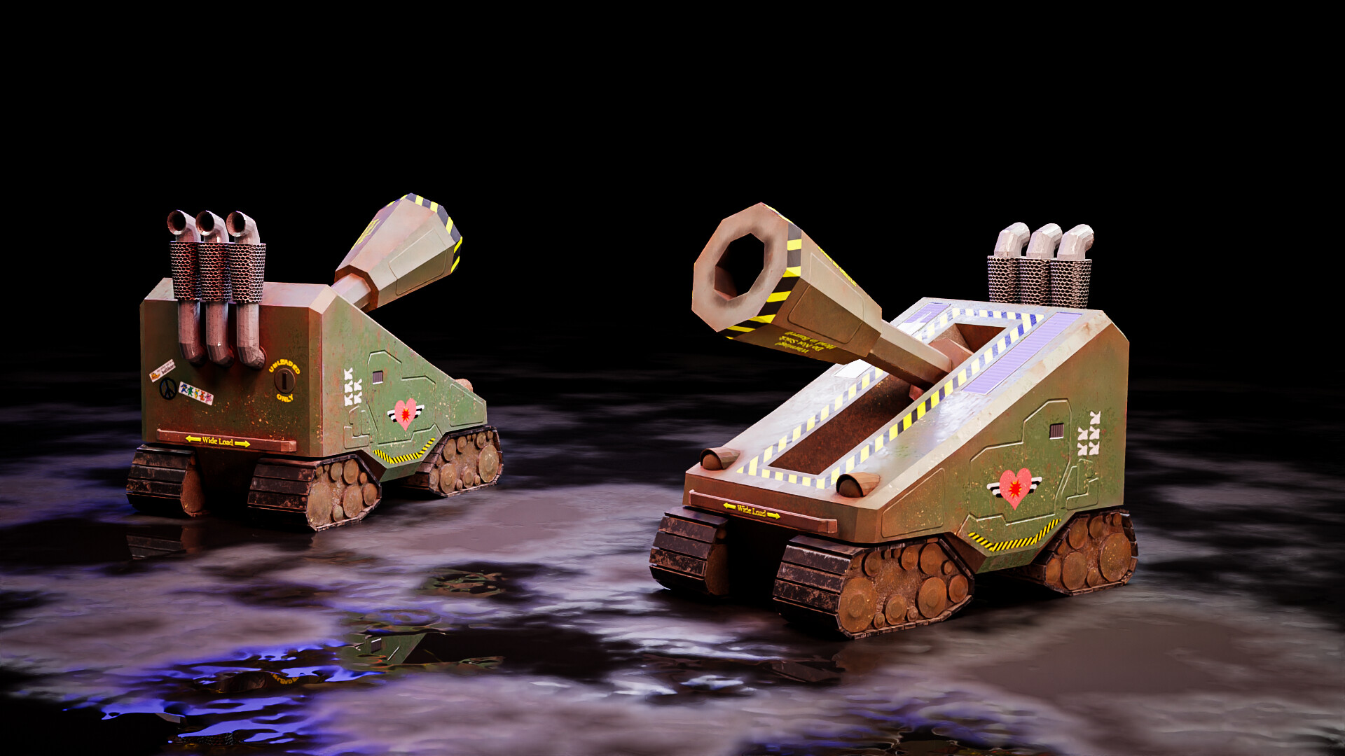 ArtStation - Low Poly Tank Texturing