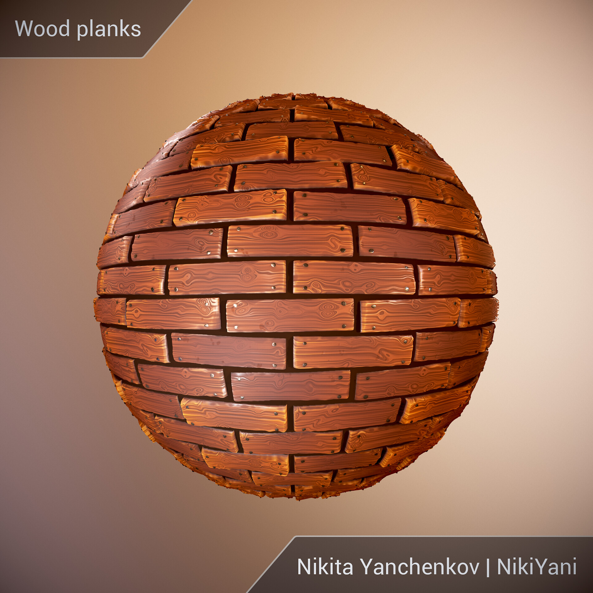 ArtStation - Wood planks | Challenge "Substance Designer Study" (1/30).