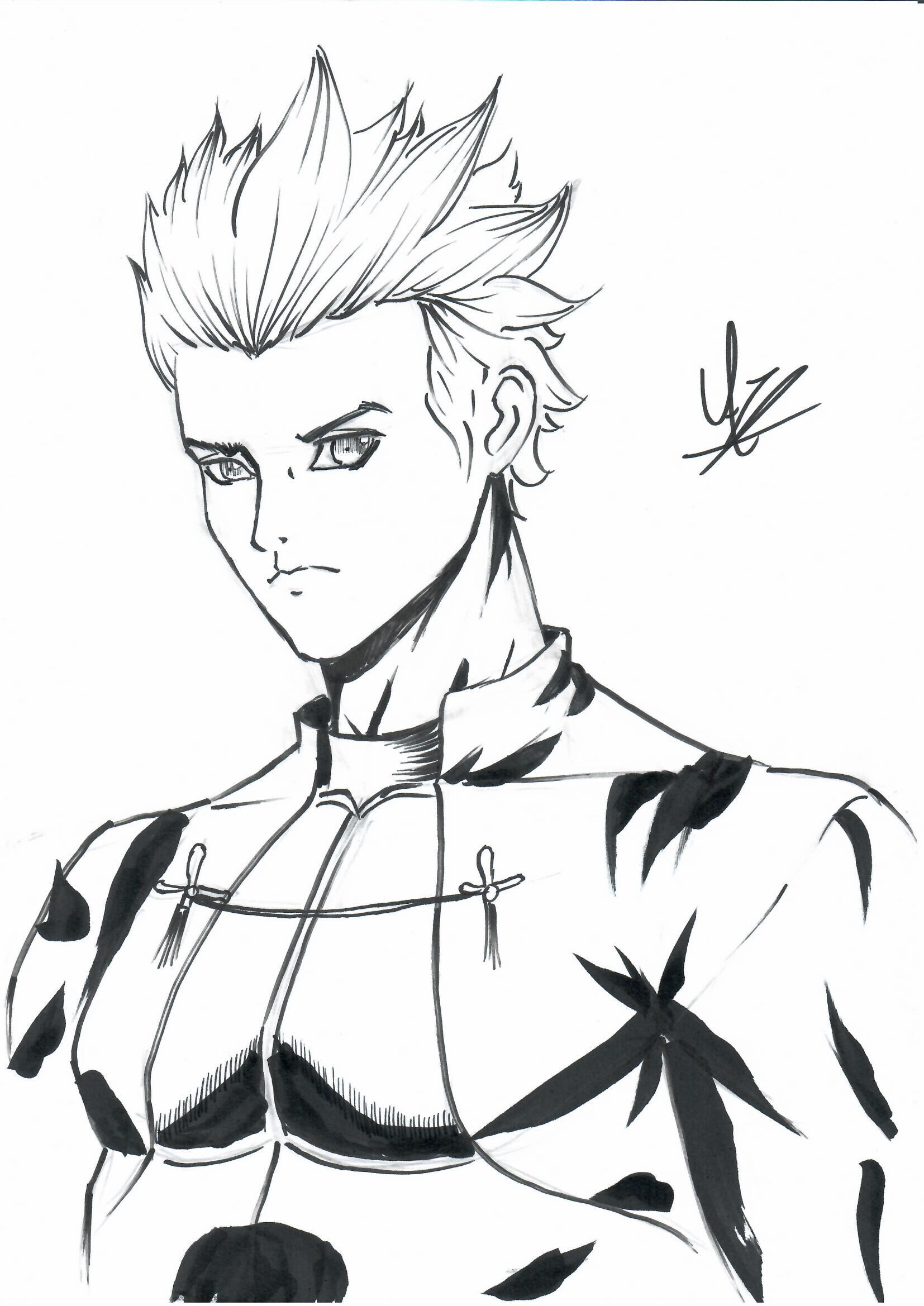 ArtStation - Fate Stay Night-Archer Ink Art