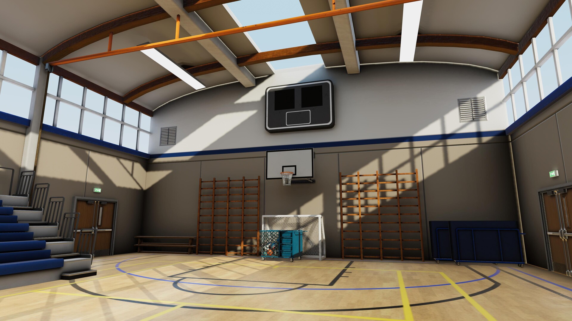 school gym background