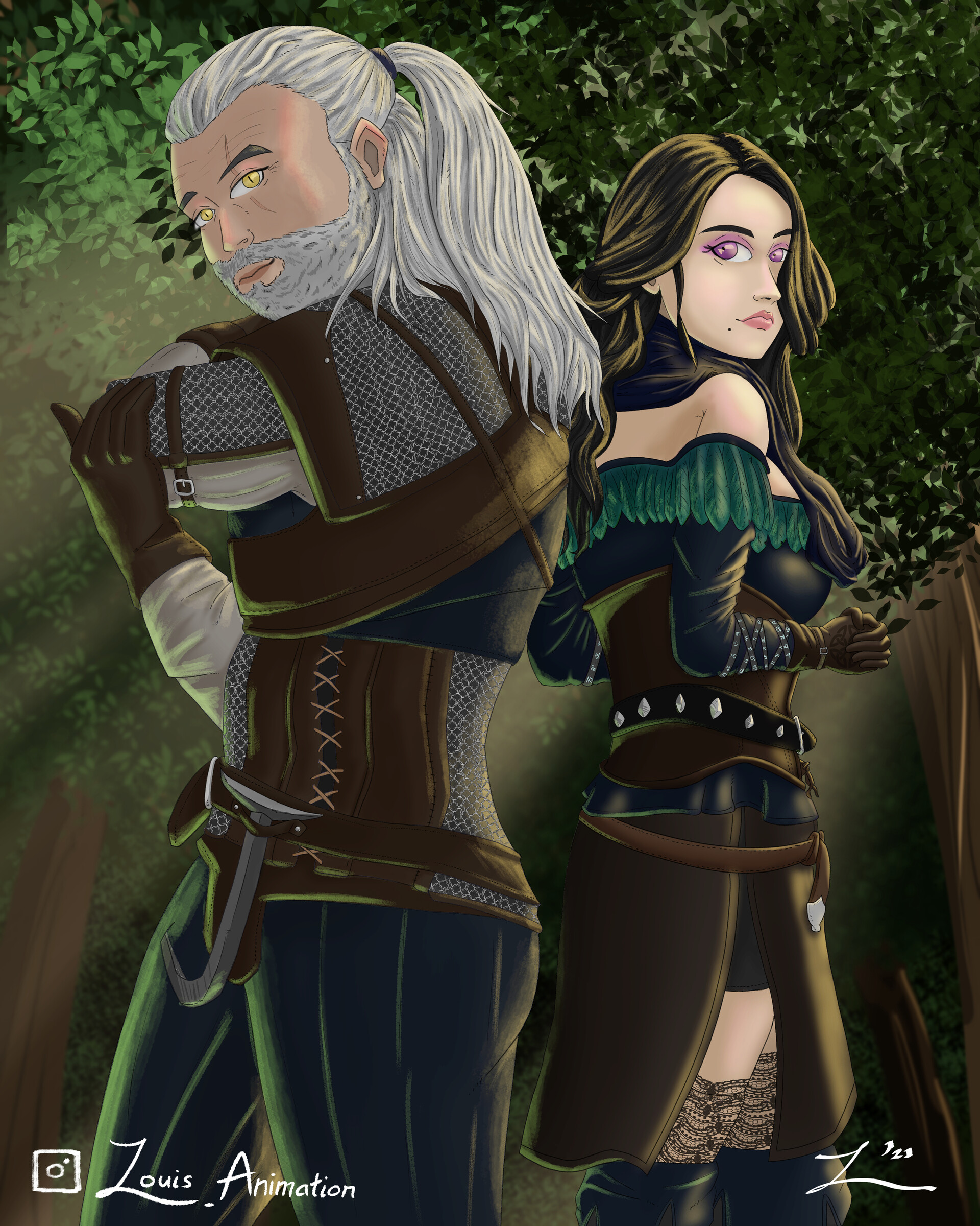 ArtStation - Geralt & Yen