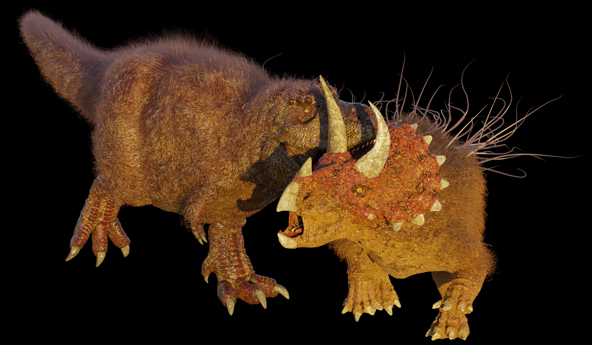 Kevin Carvalho - Tyrannosaurus rex versus Triceratops horridus