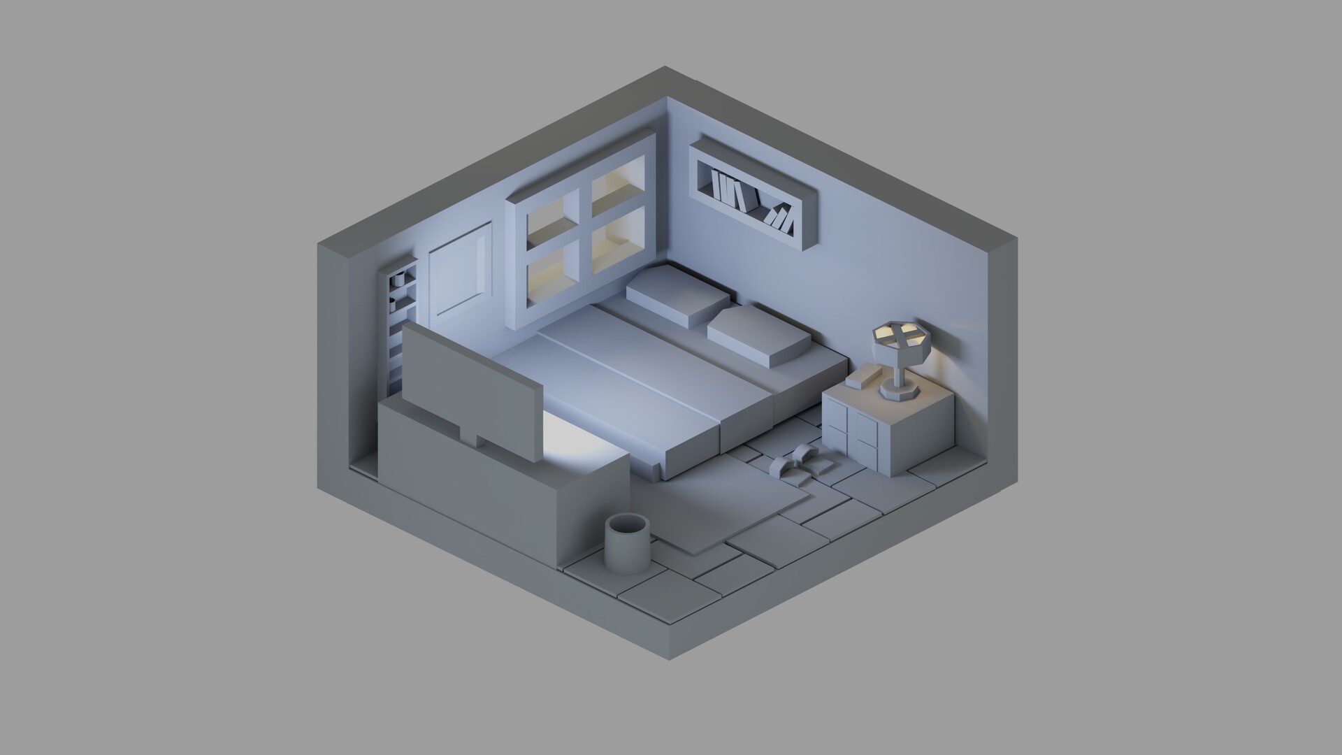 ArtStation - Low Poly Isometric Room