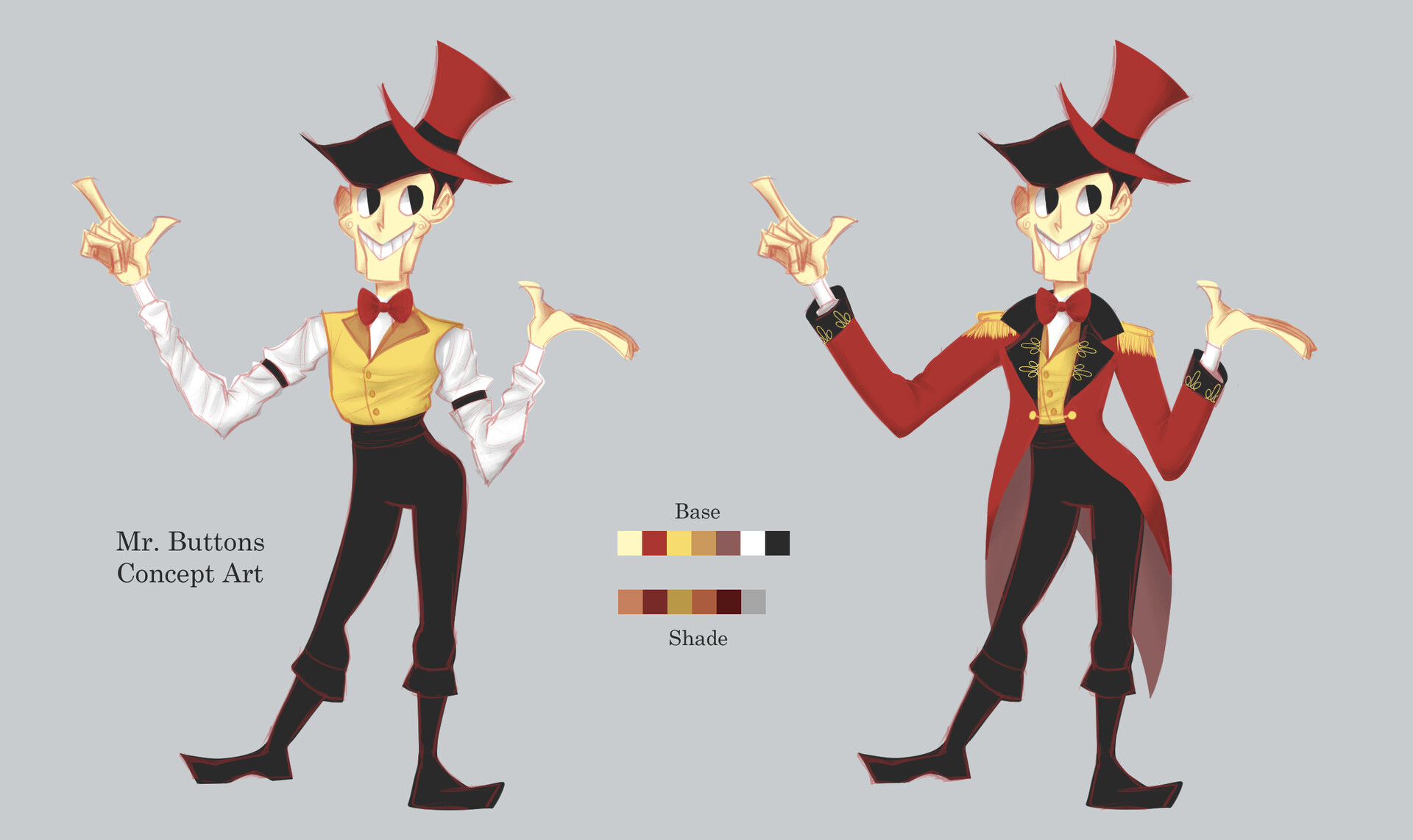 ArtStation - Mr. Buttons Character Design