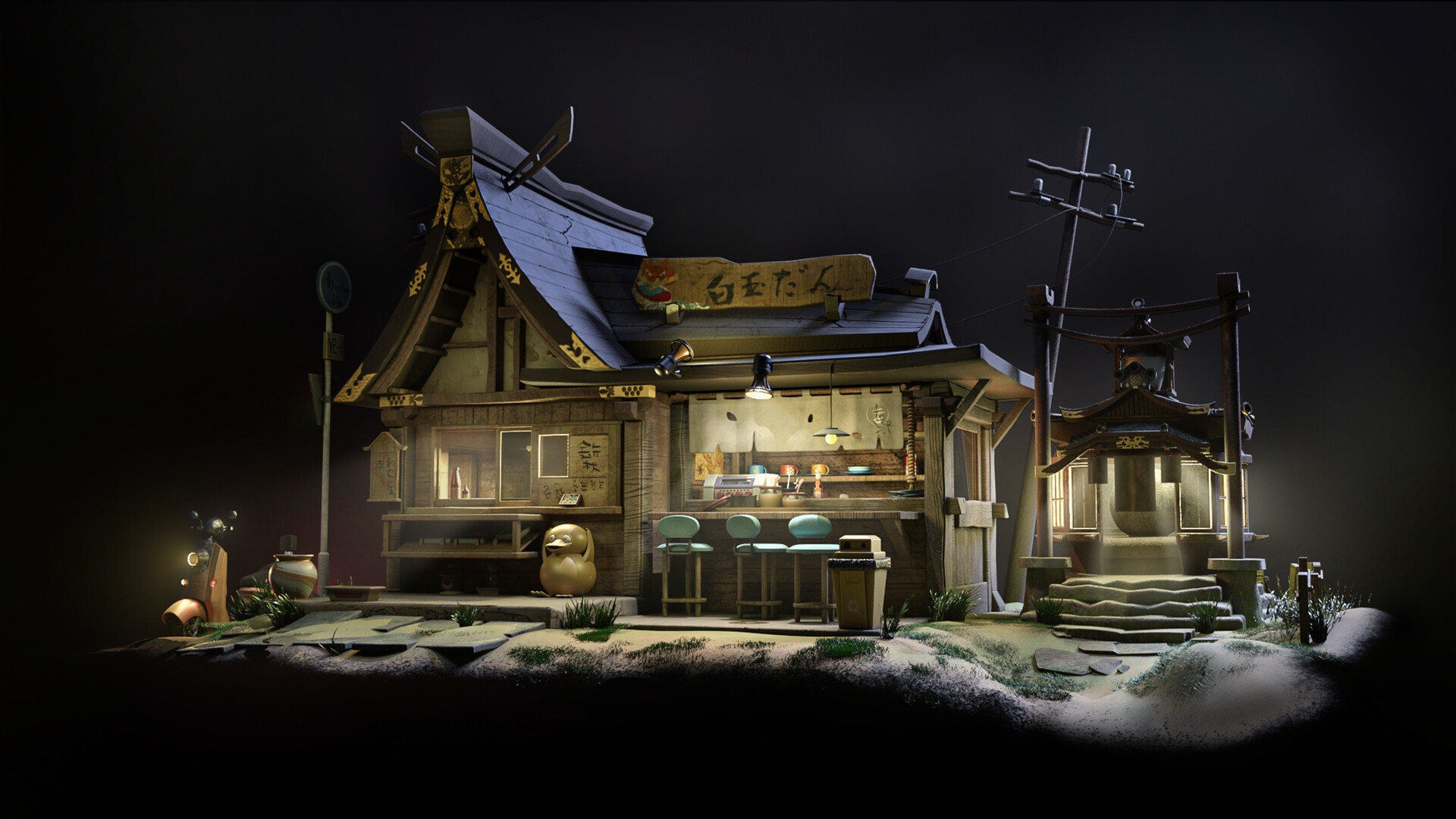 ArtStation - hard surface stylized 3d modeling , lighting and texturing