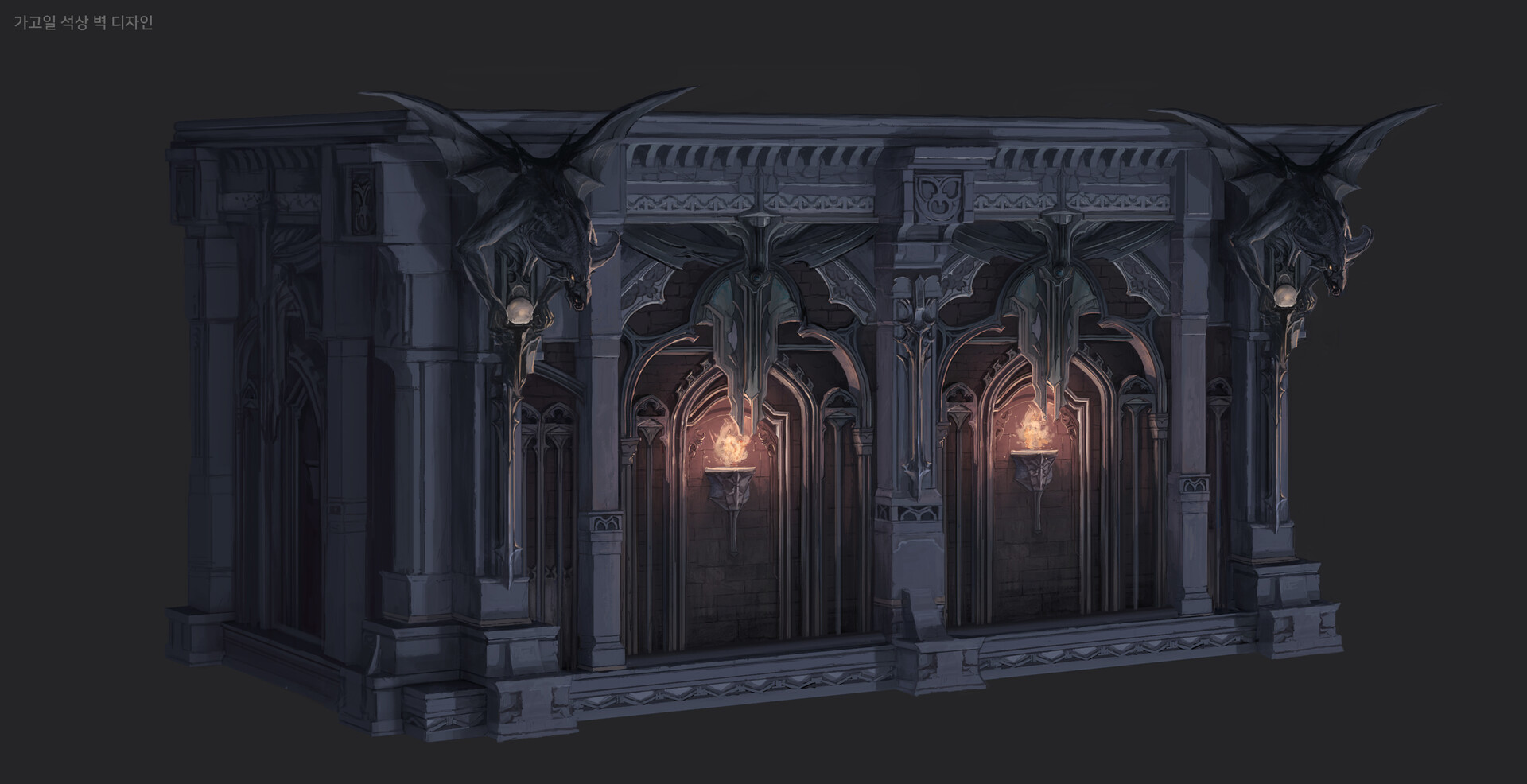 ArtStation - gargoyle wall design