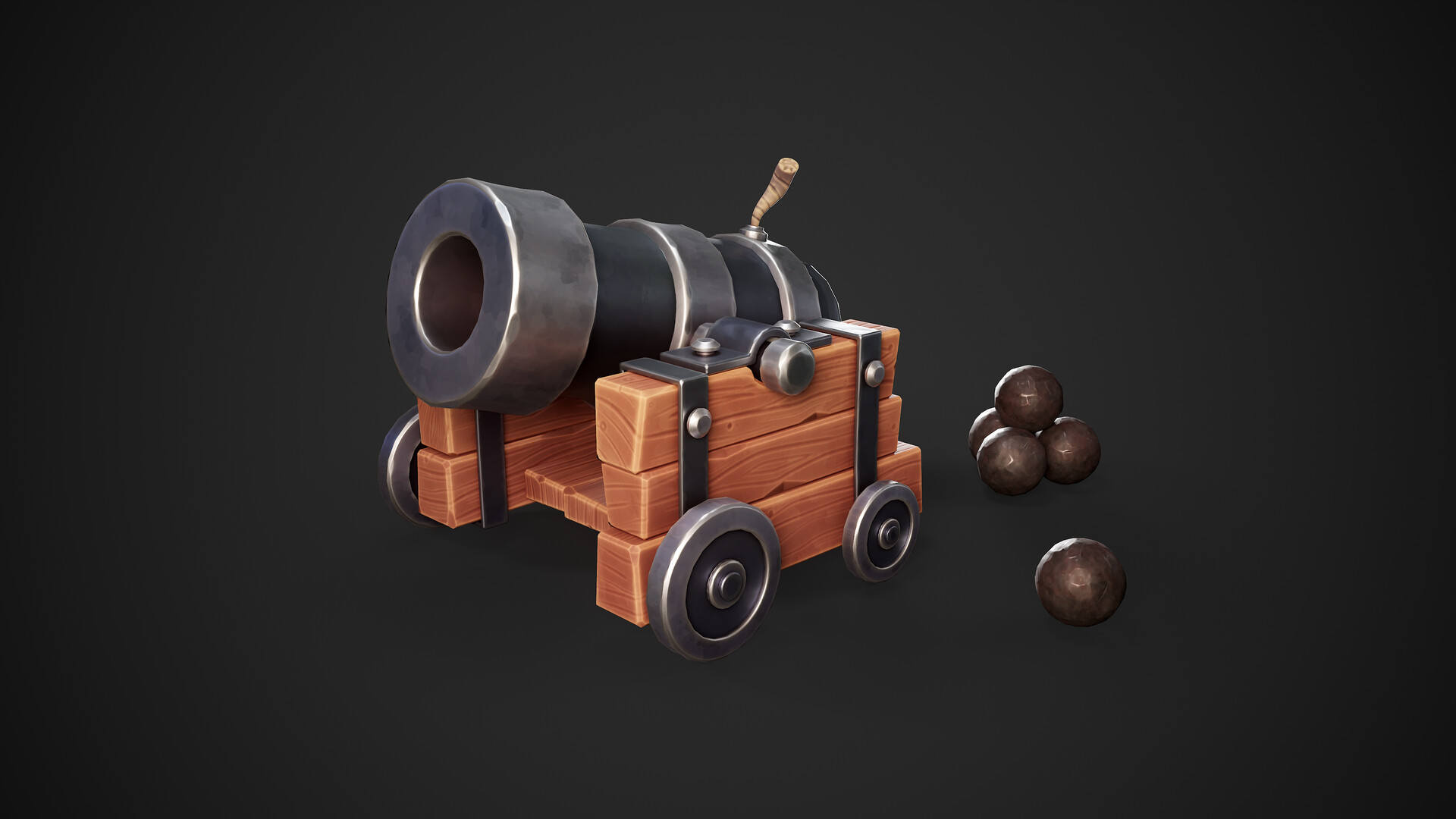 ArtStation - Stylized Cannon Prop