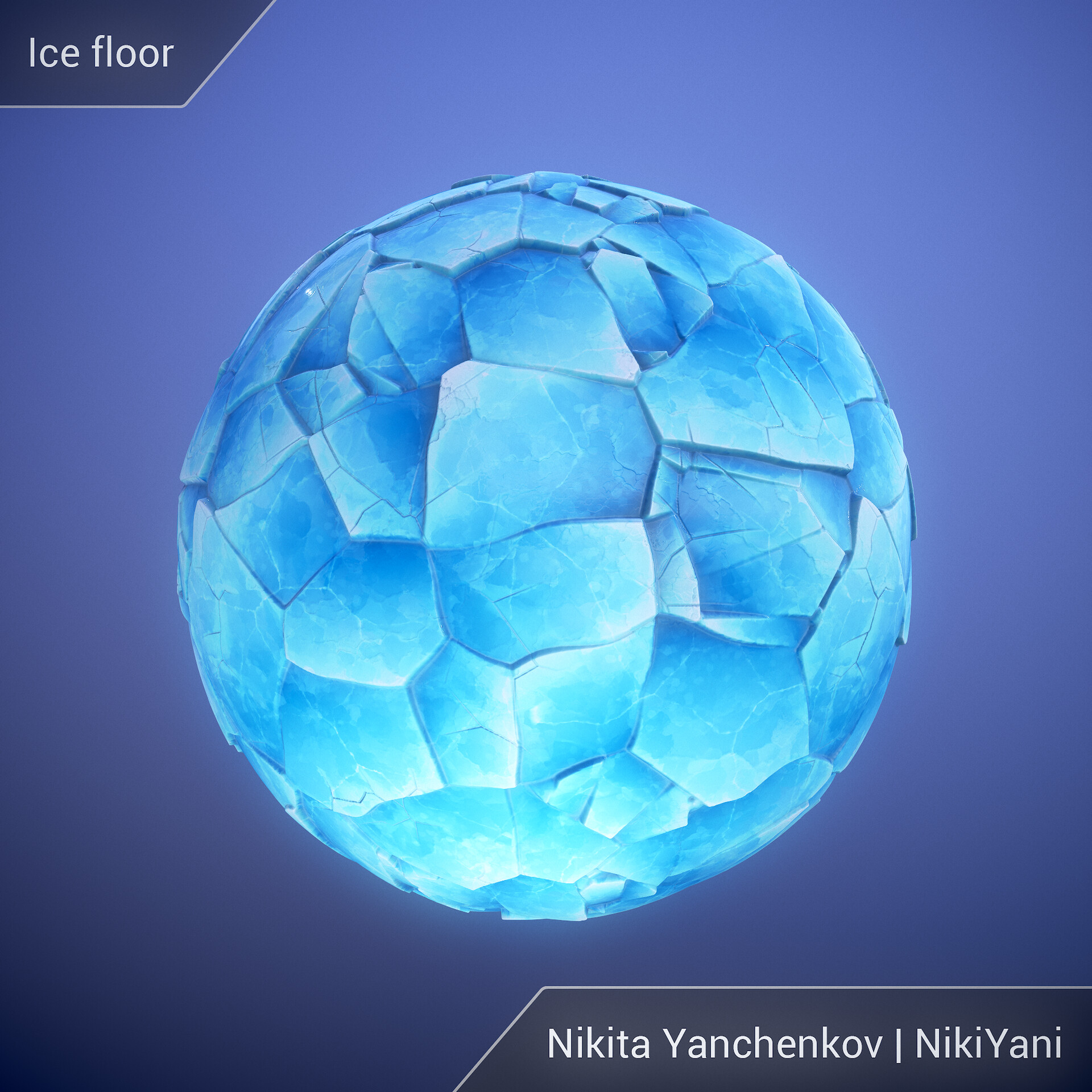 ArtStation - Ice floor | Challenge "Substance Designer Study" (8/30).