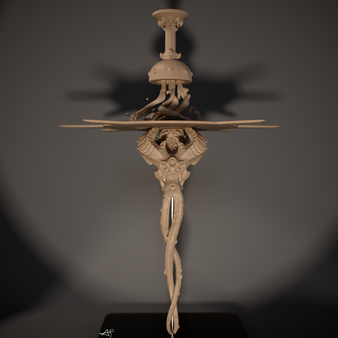 ArtStation - Summoning Demon Clay Render