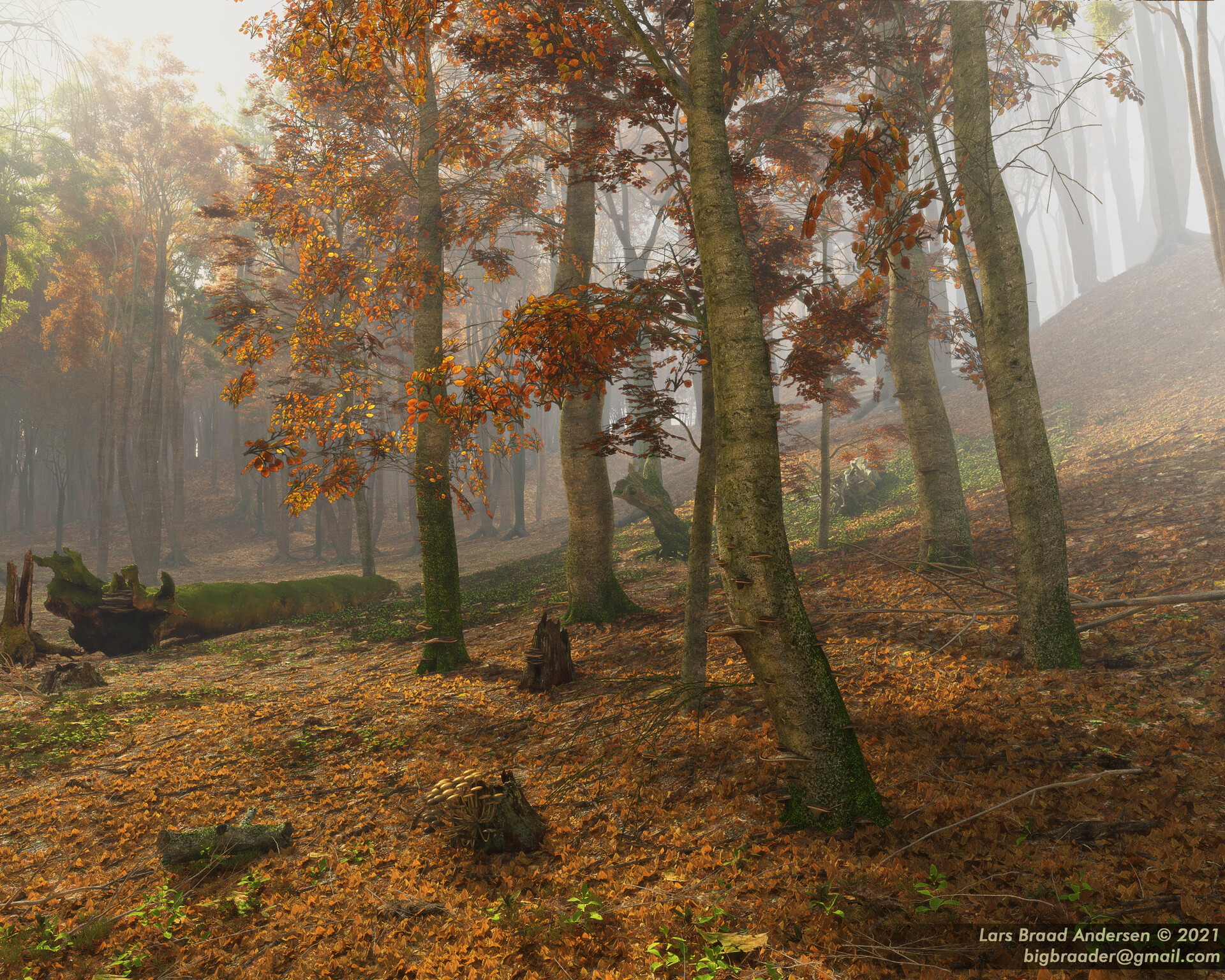 ArtStation - Misty Autumn Impression