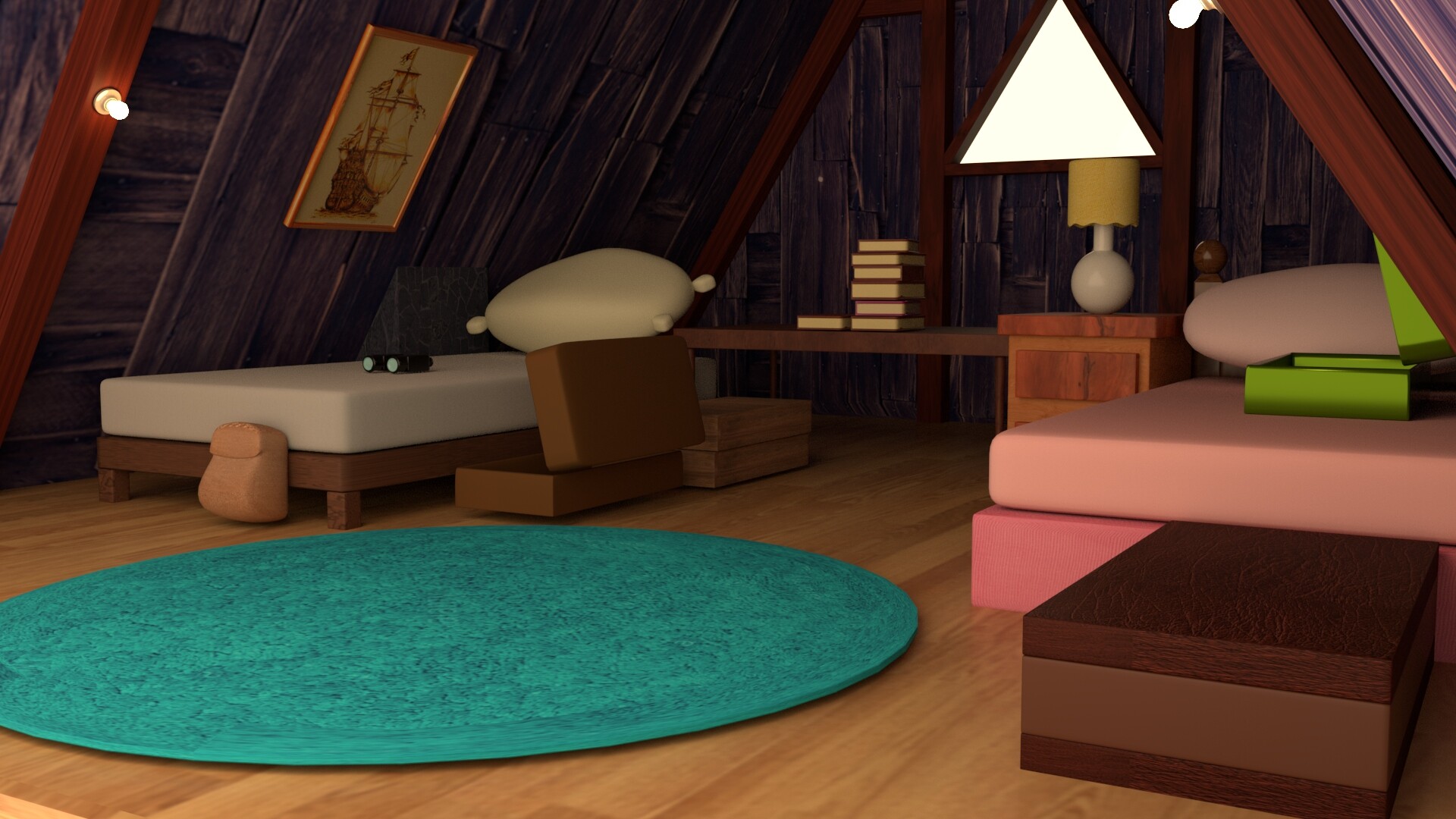 ArtStation - Dipper and Mabel's room