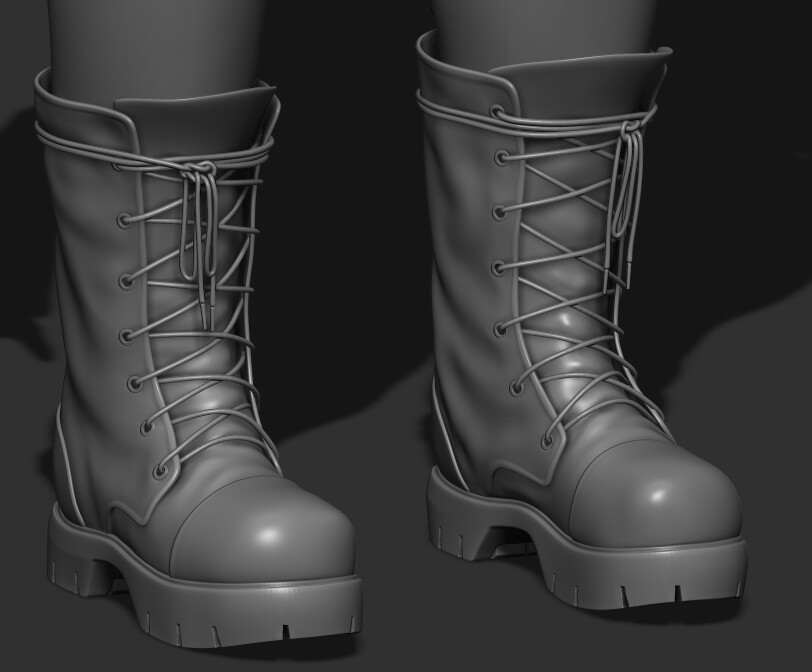 ArtStation - high poly boots