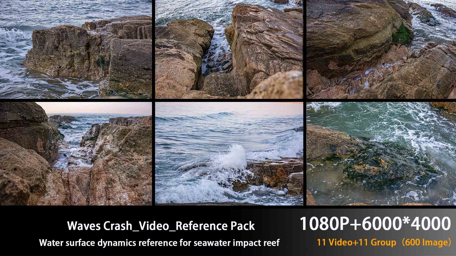 ArtStation - Waves Crash_Video_Reference Pack