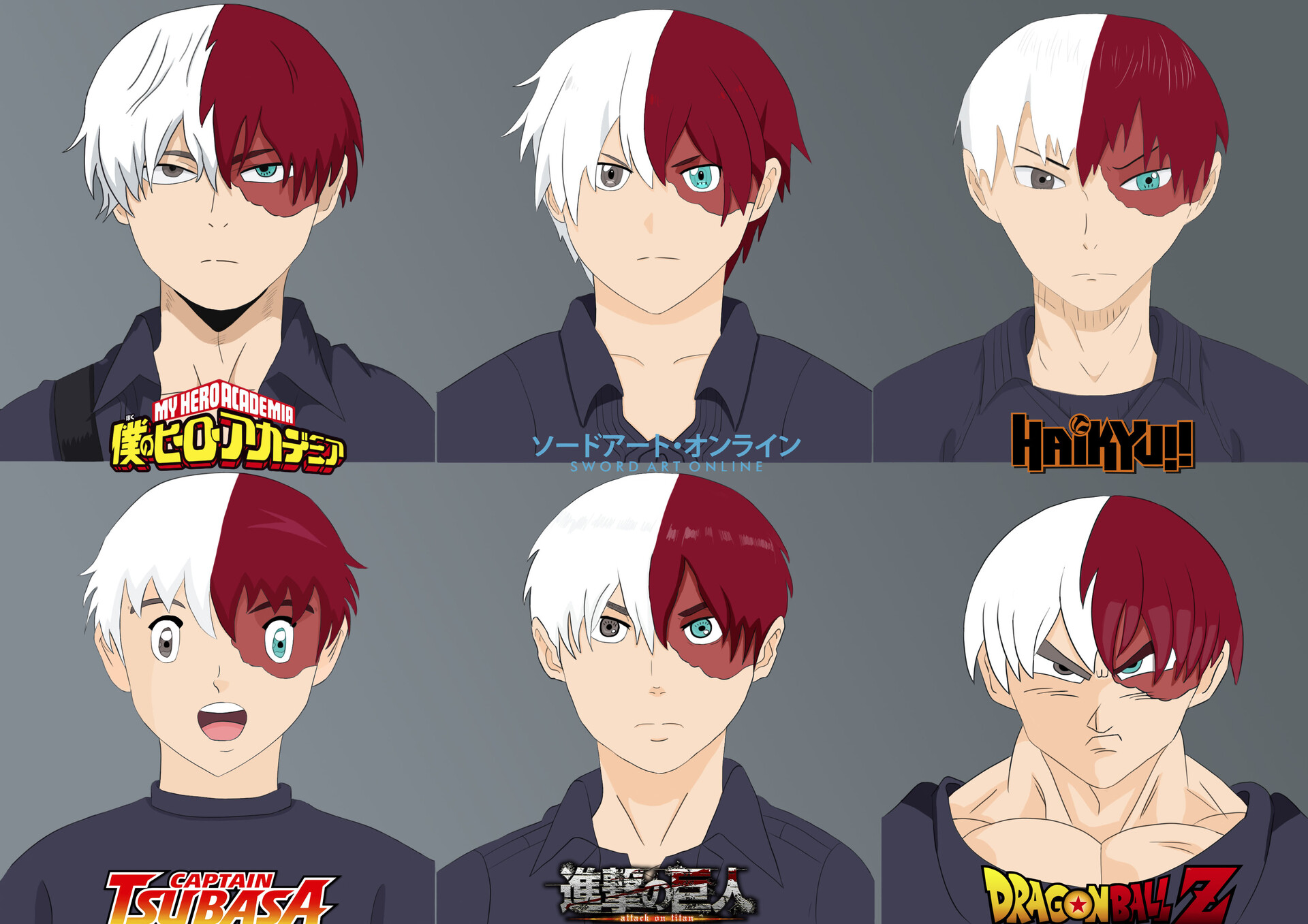 ArtStation - 6 Art Style Challenge - Shoto Todoroki