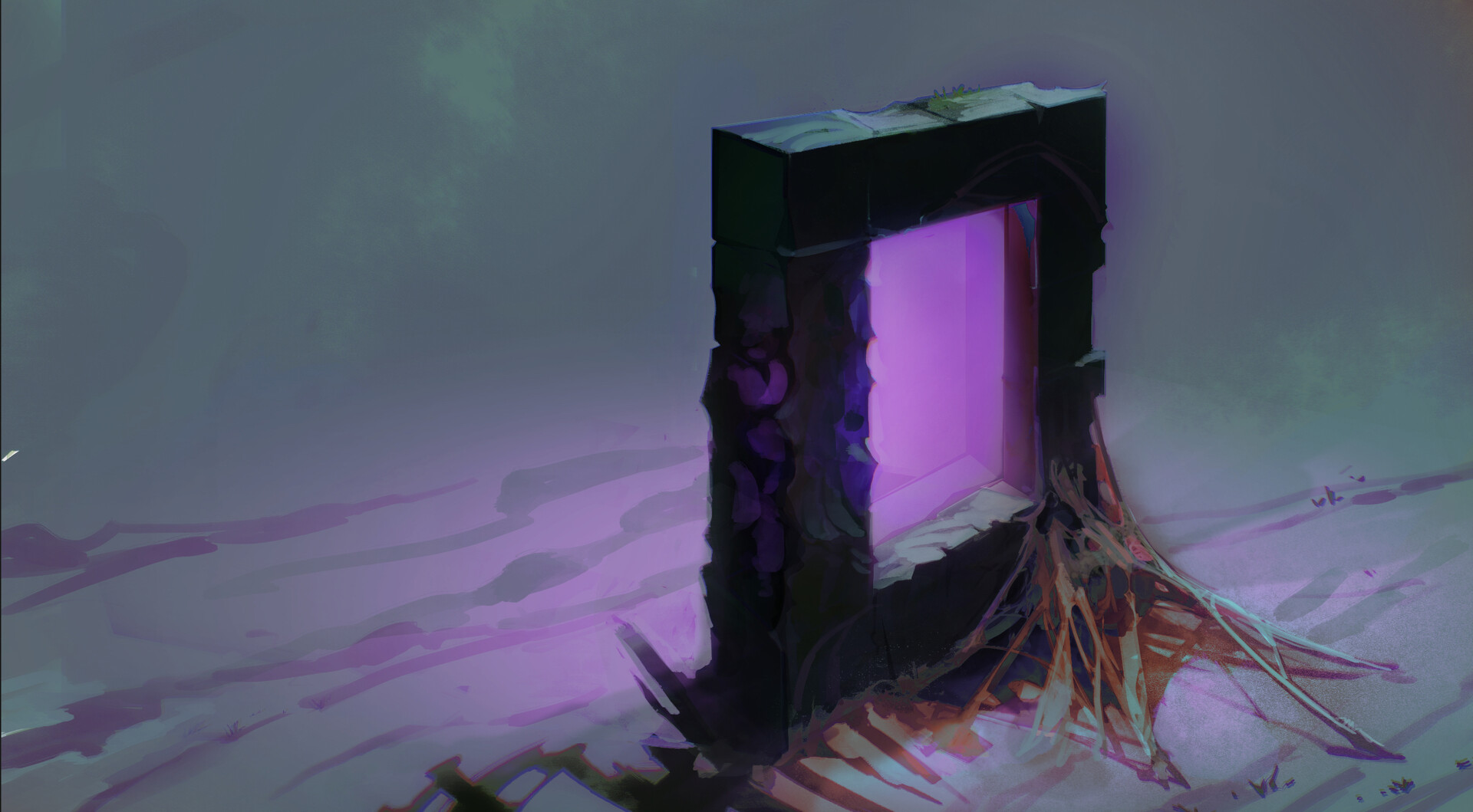 how to draw minecraft nether portal