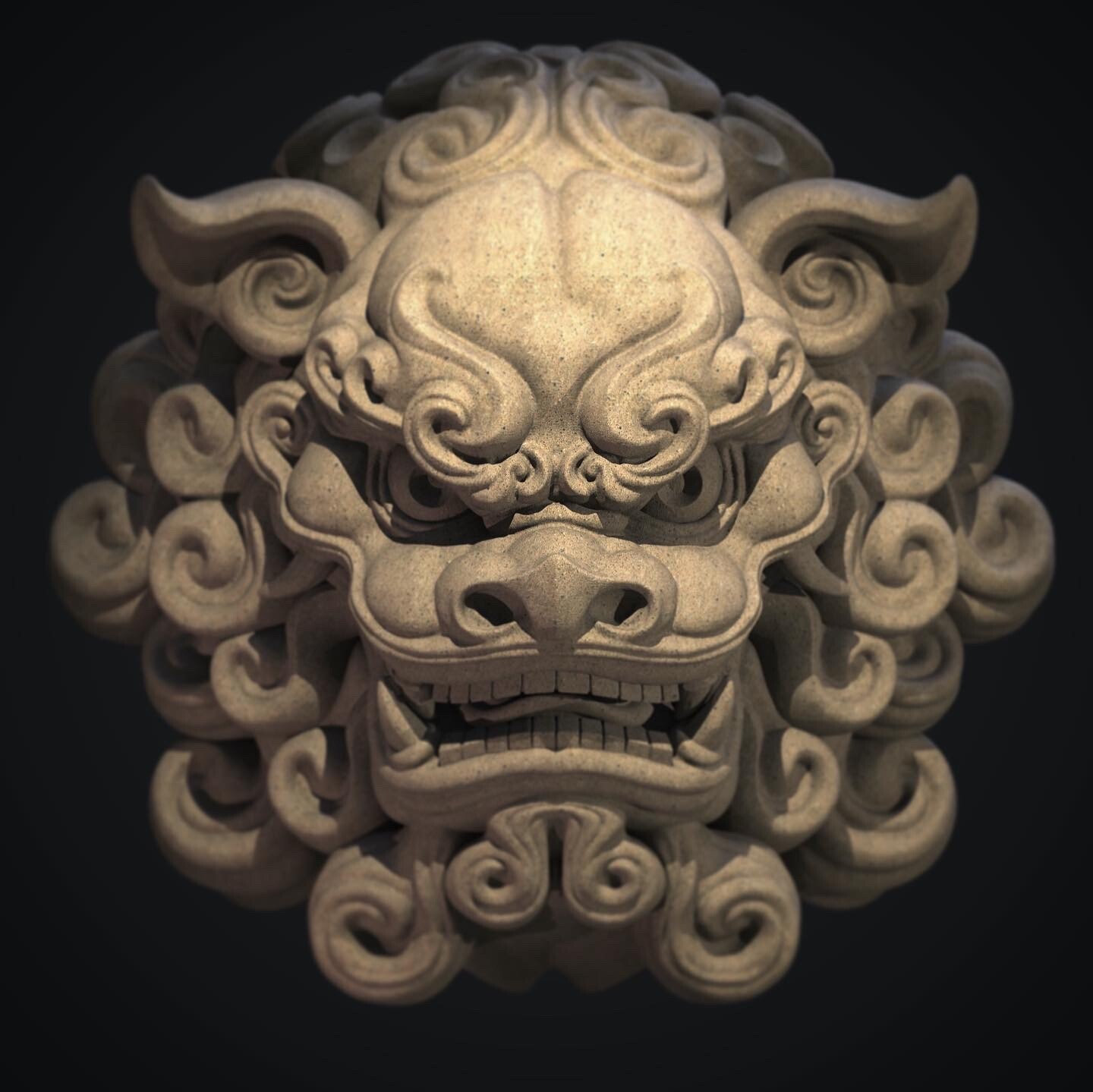 ArtStation - Chinese Lion Head Reference by Zhelong Xu