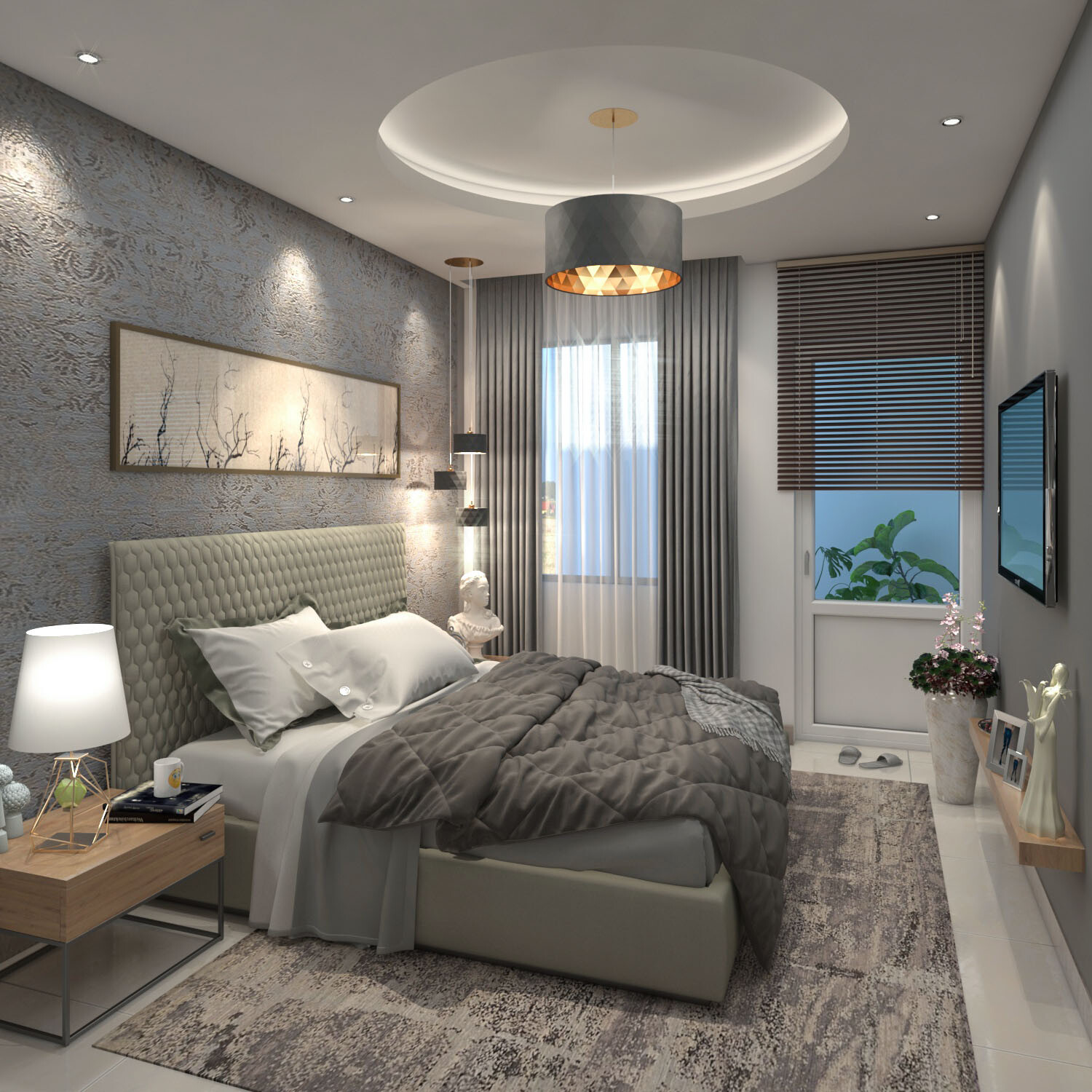 ArtStation - Modern bedroom design