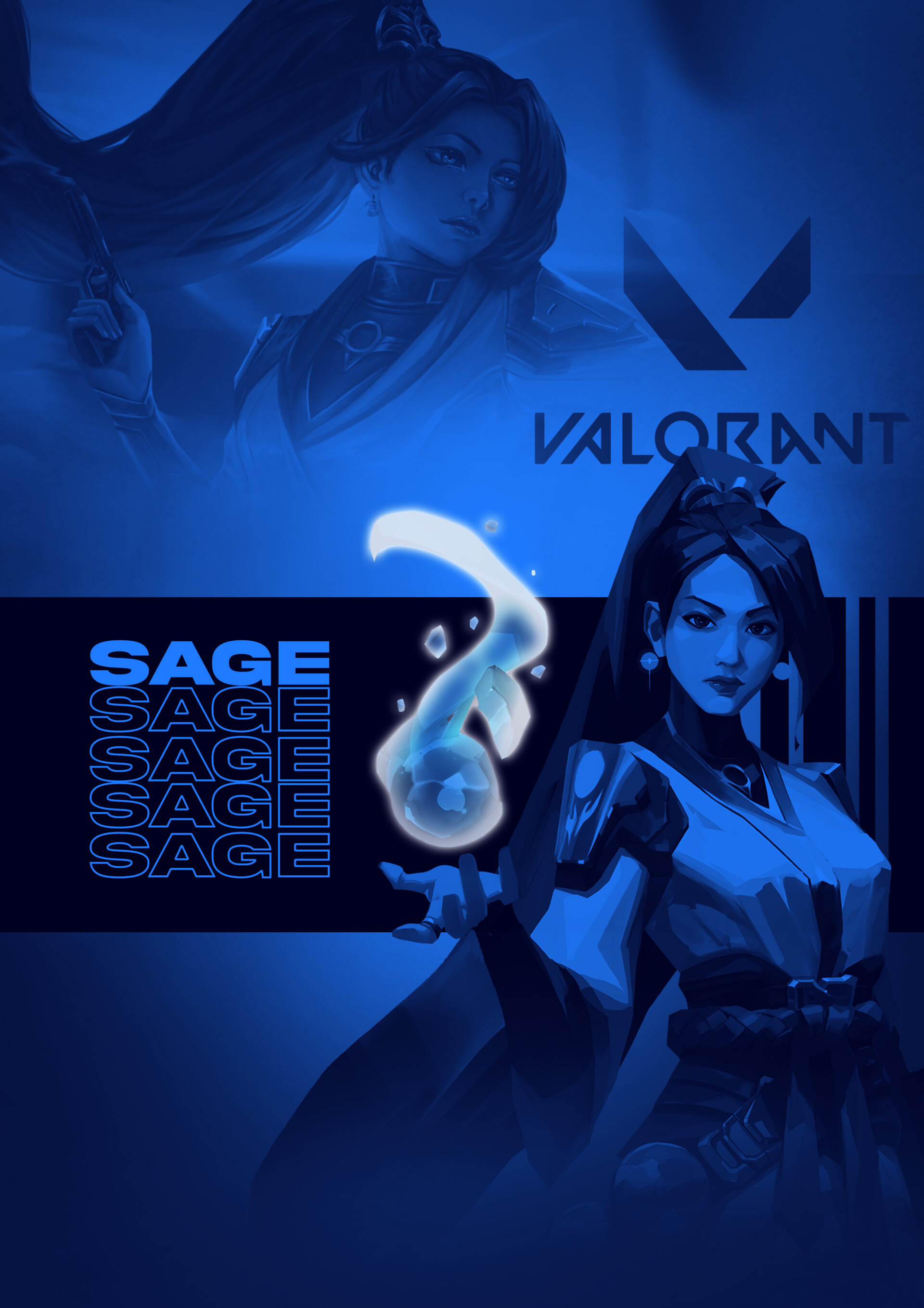ArtStation - Valorant Sage character poster design