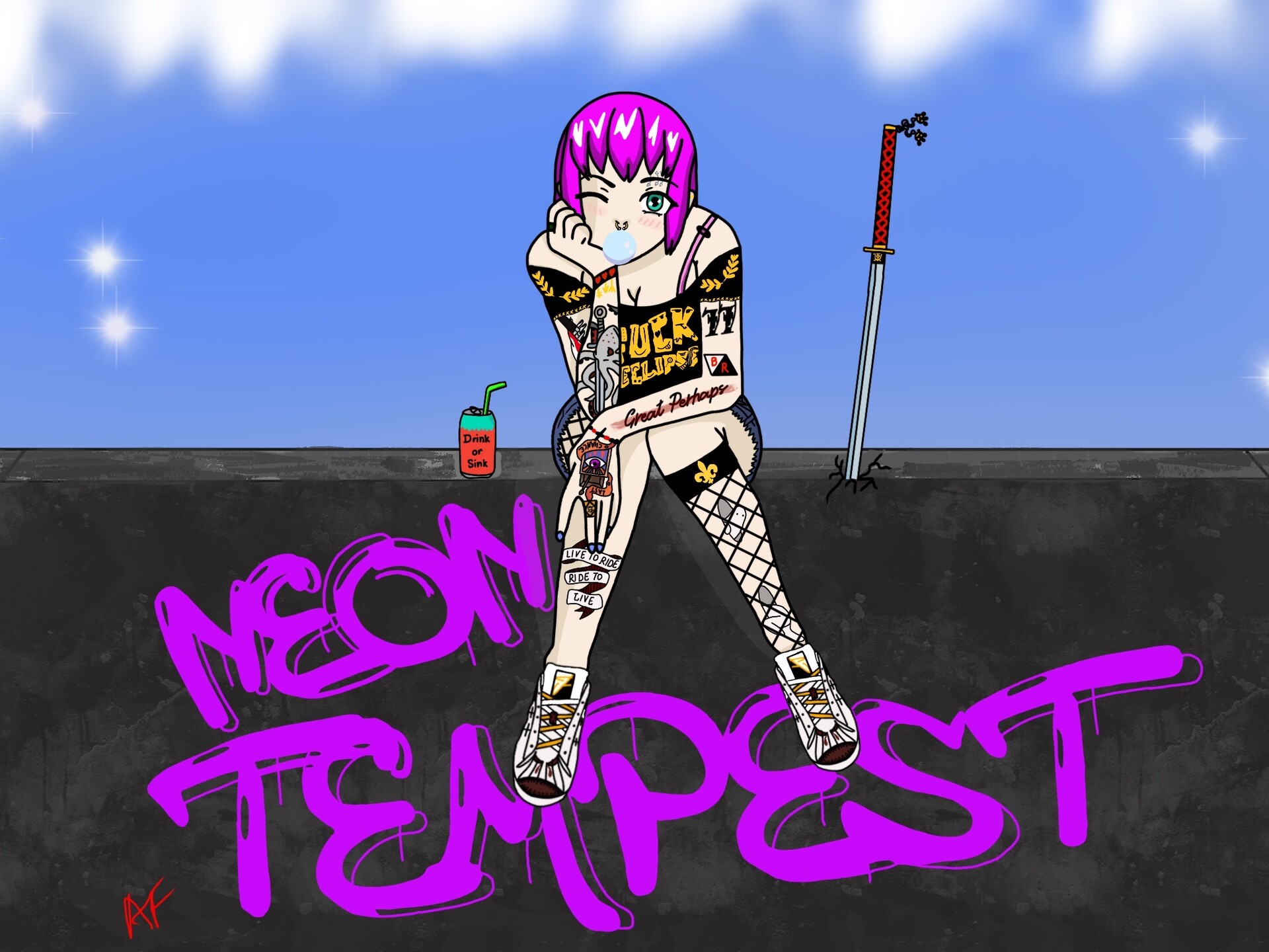 ArtStation - Neon Tempest #4 (upd.)