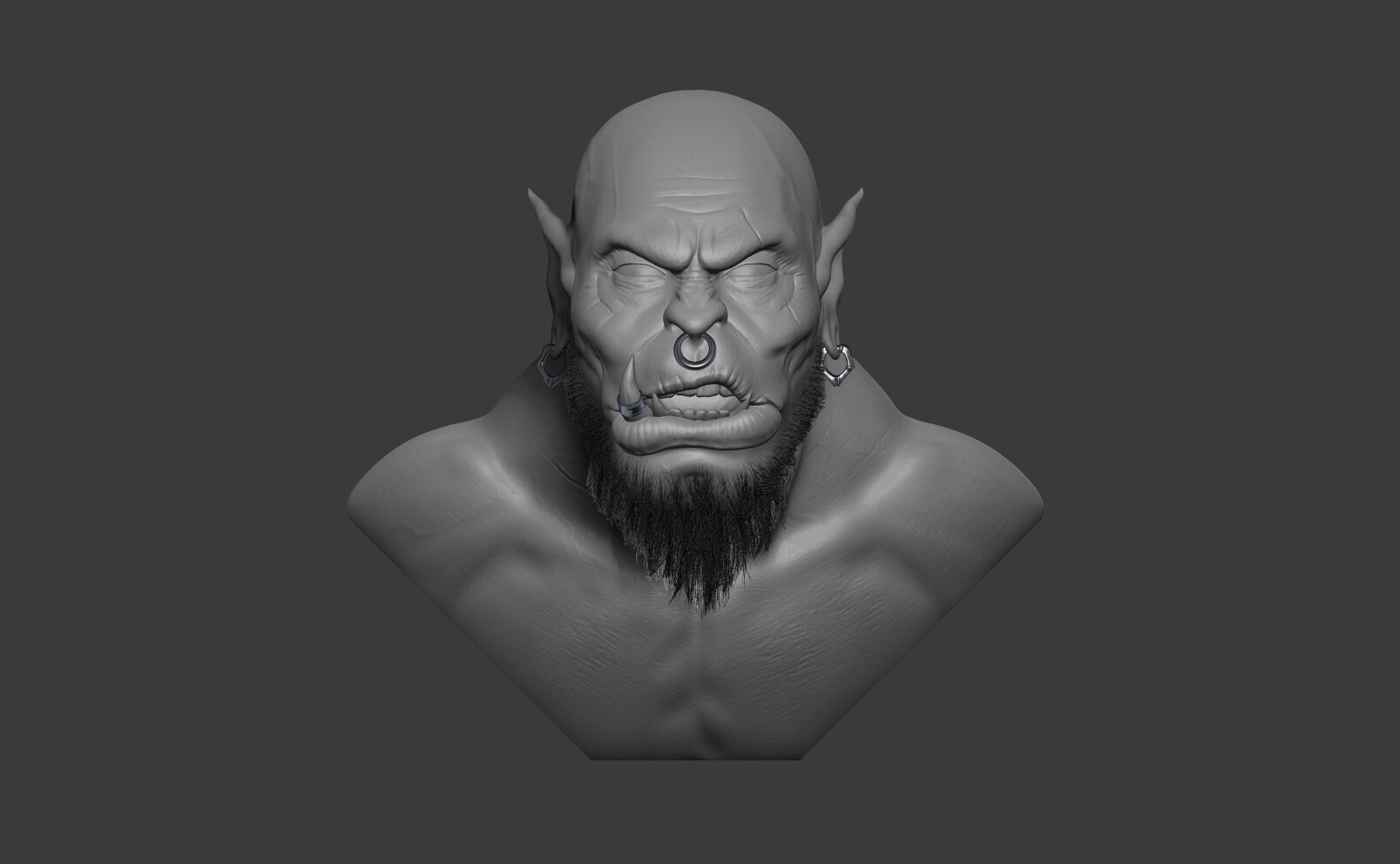 ArtStation - Orc face sculpt