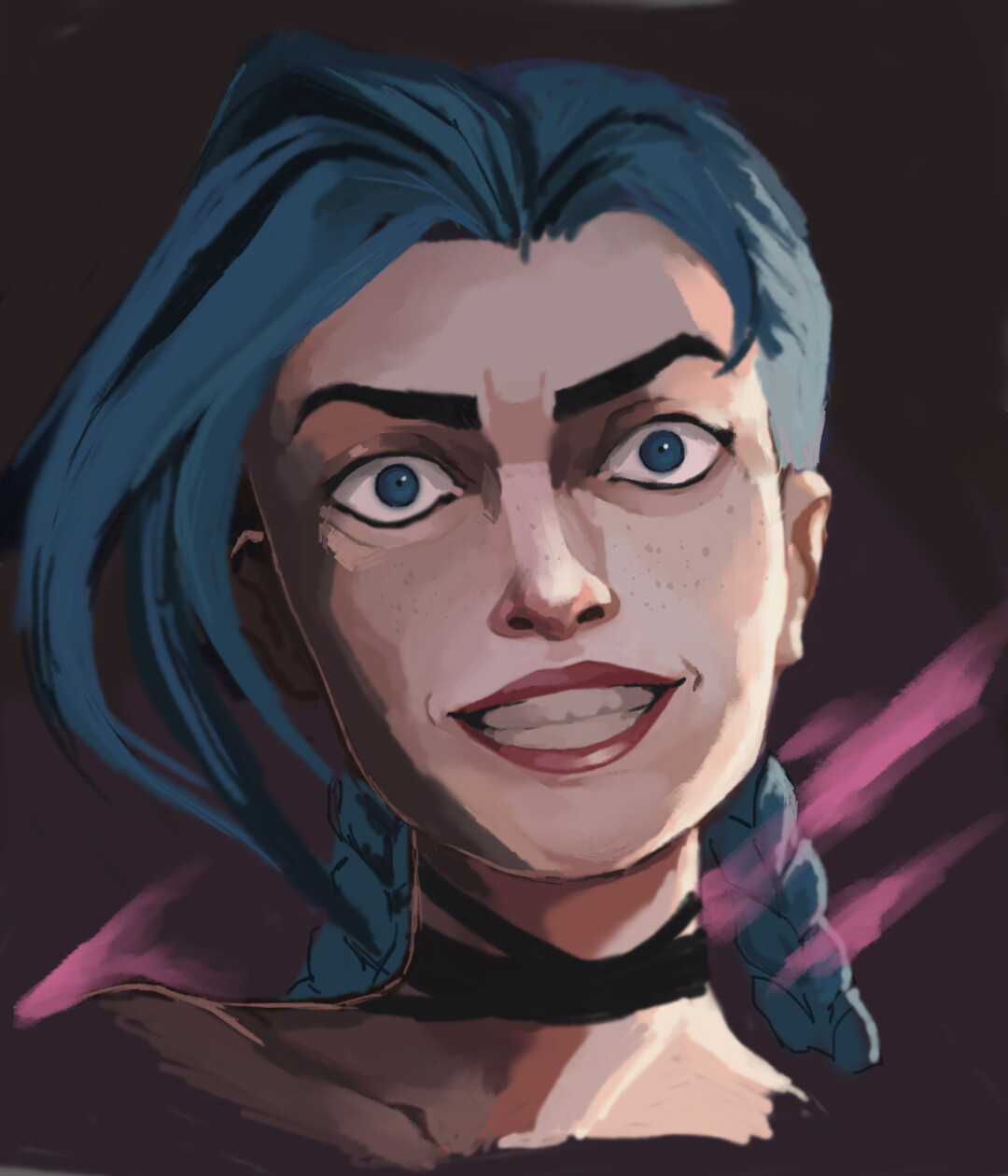 ArtStation - Jinx Portrait Sketch