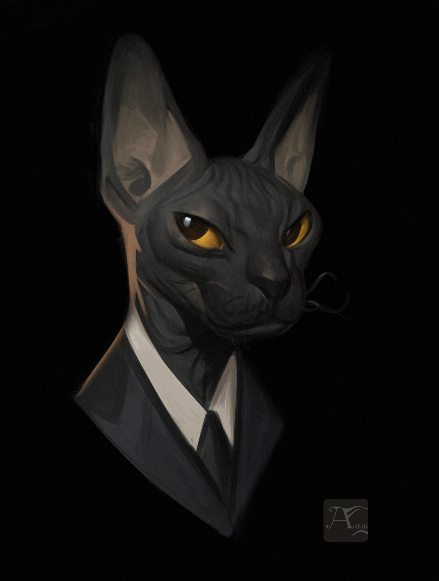 ArtStation - Sphynx Cat portrait
