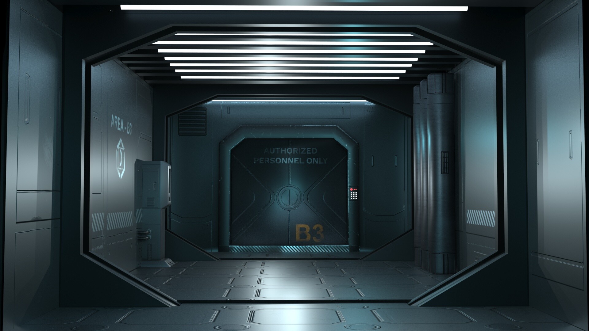 ArtStation - Scifi environment - Corridor