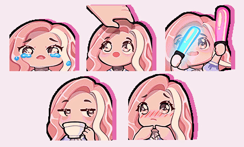 ArtStation - Animated emotes for the streamer Bordie