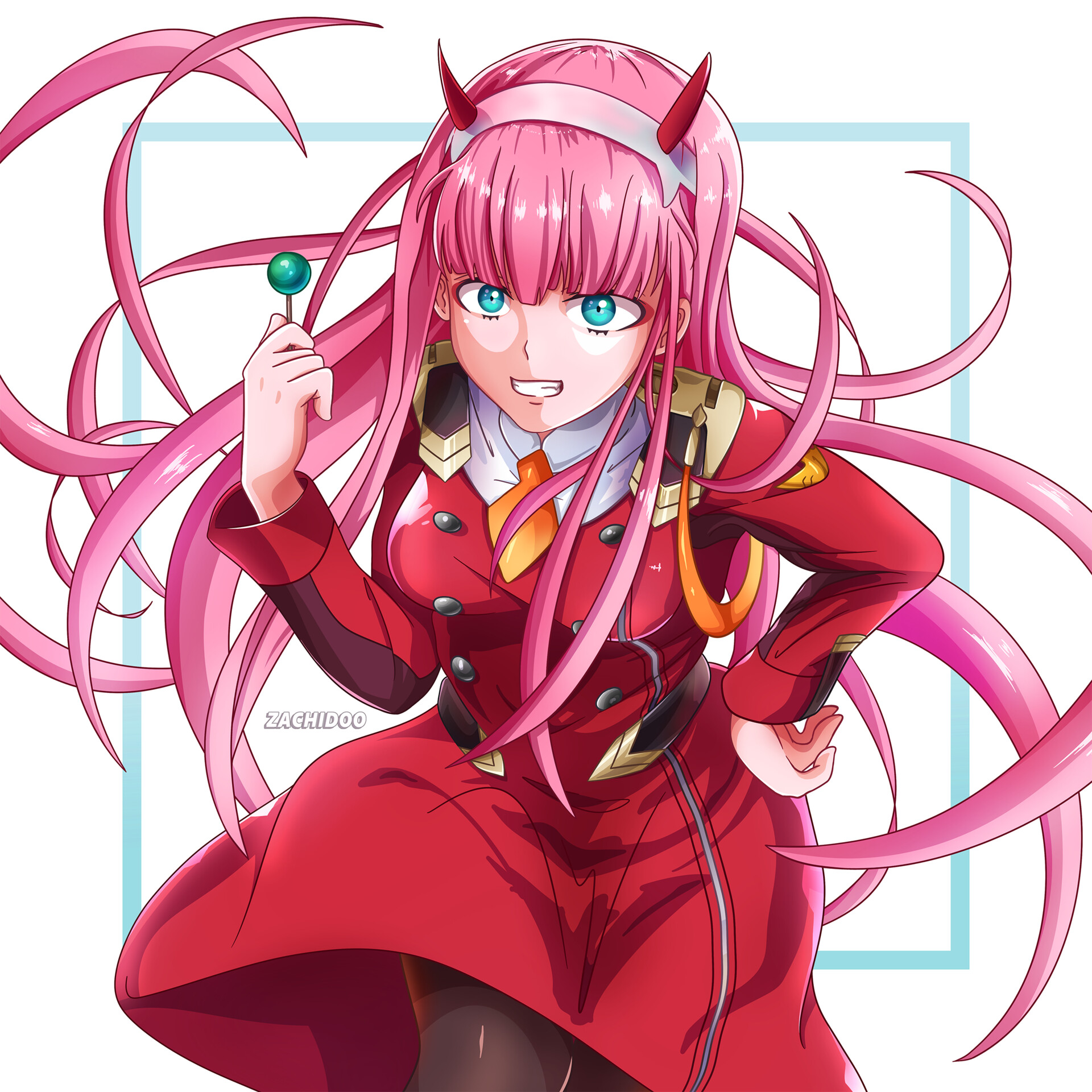 ArtStation - Zero Two from DARLING in the FRANXX