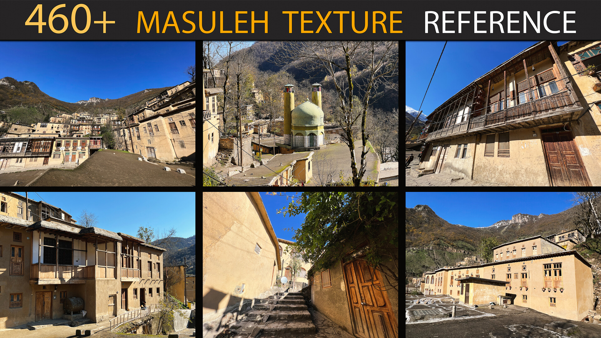 OMiD Mousakhani - 460+ Masuleh Texturing & Modeling Reference - Village