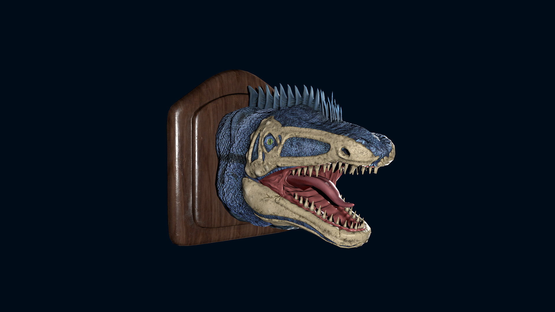ArtStation - Wall trophy. Dinosaur monster head.