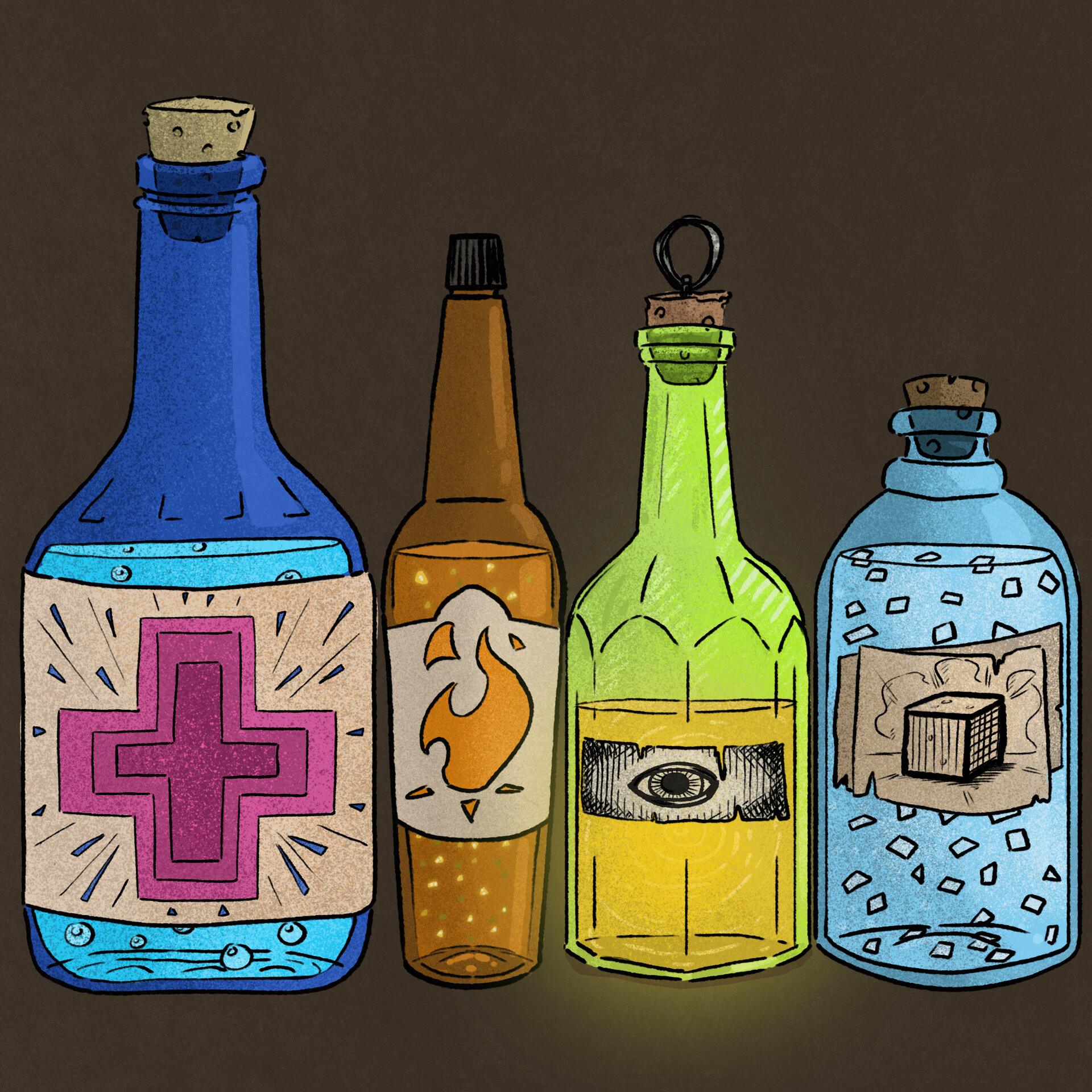ArtStation - Potions : 2D Videogame Asset