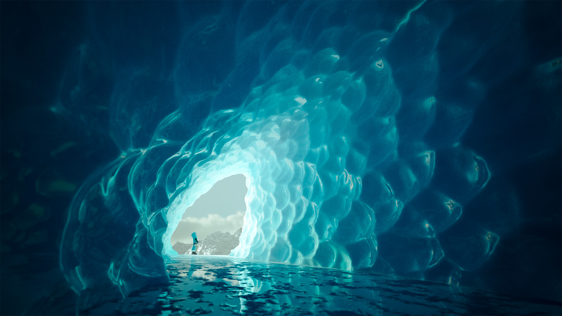 ArtStation - man in a glacier