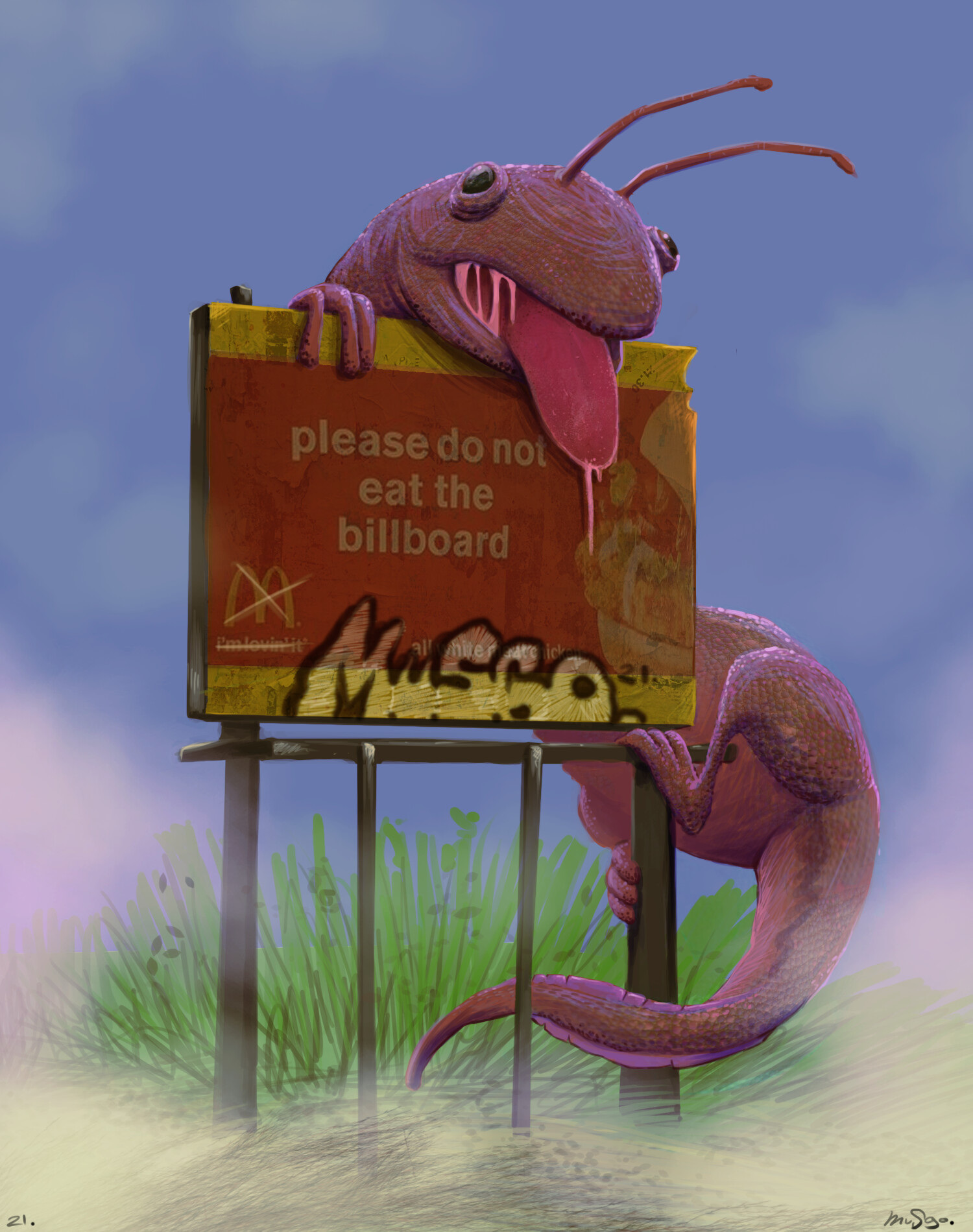 ArtStation - "Please do not eat the billboard"