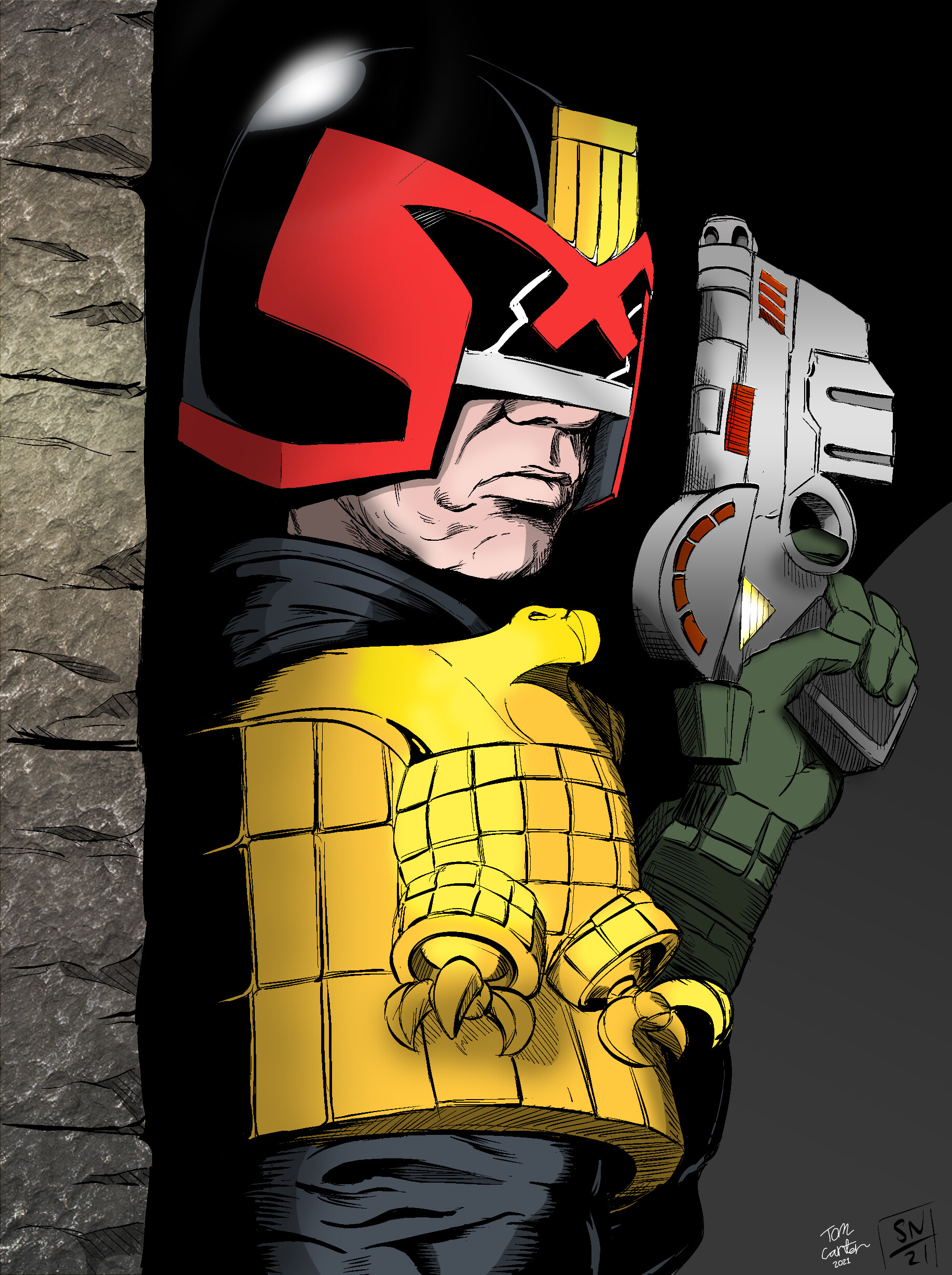 ArtStation - Judge Dredd On Patrol - colours