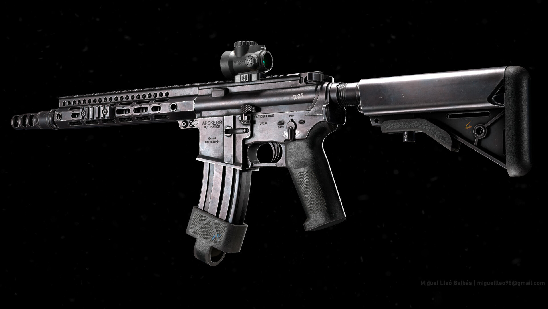 ArtStation - Game ready AR-15