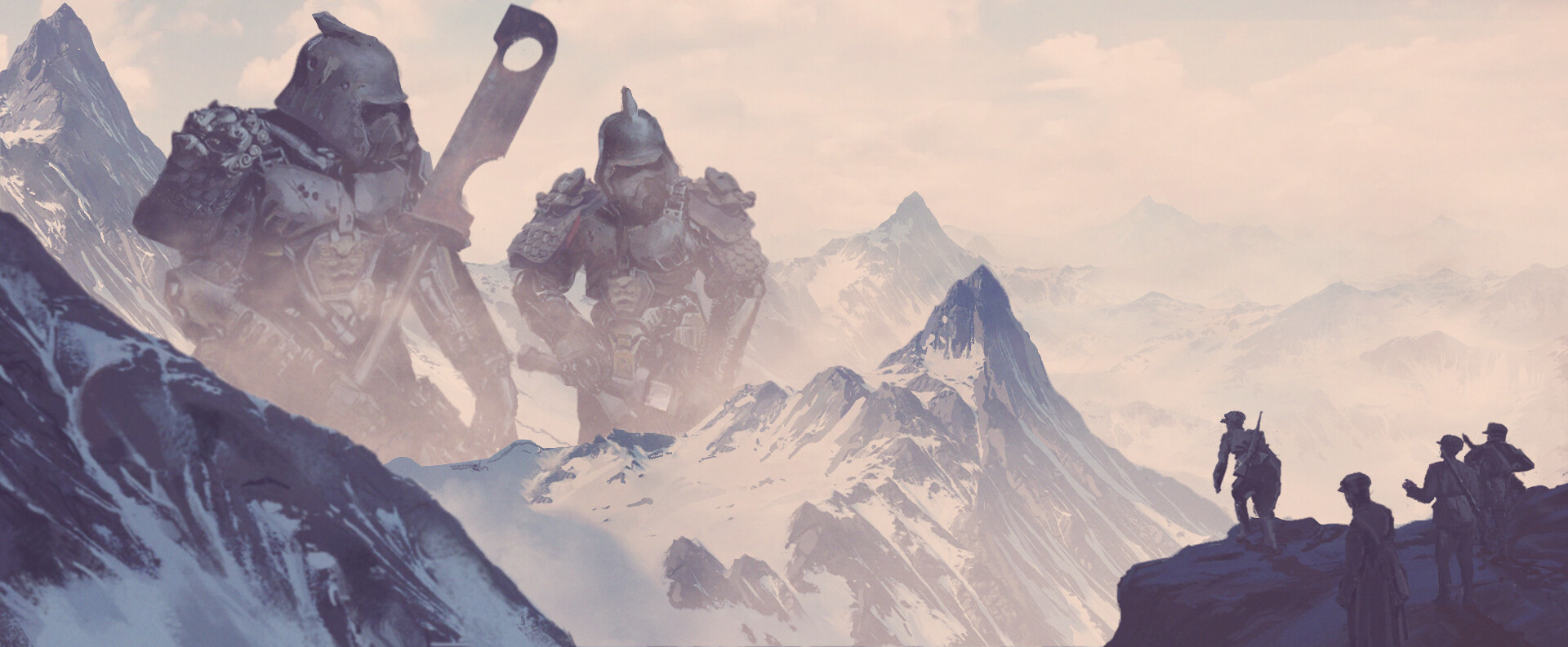 ArtStation - Giants in snow mountain