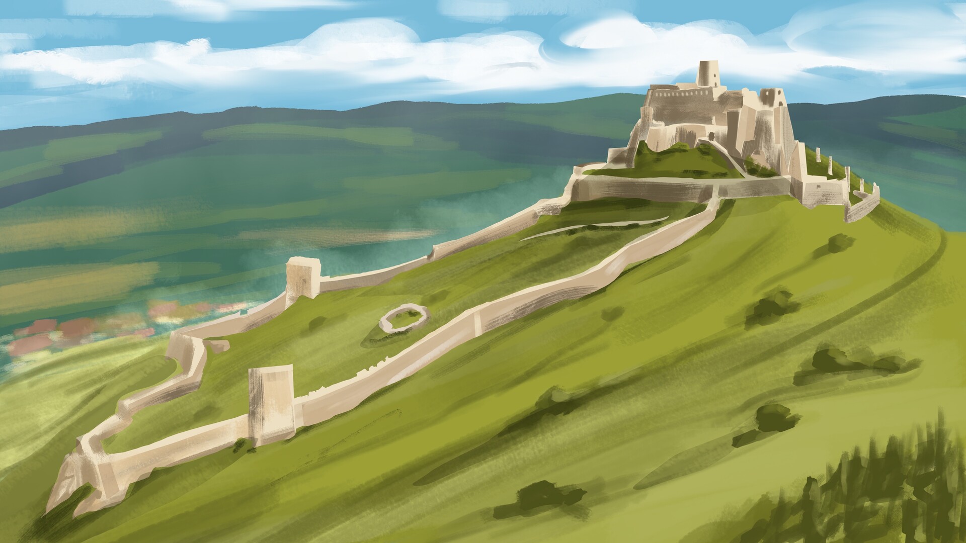 ArtStation - quck study - Spiš Castle