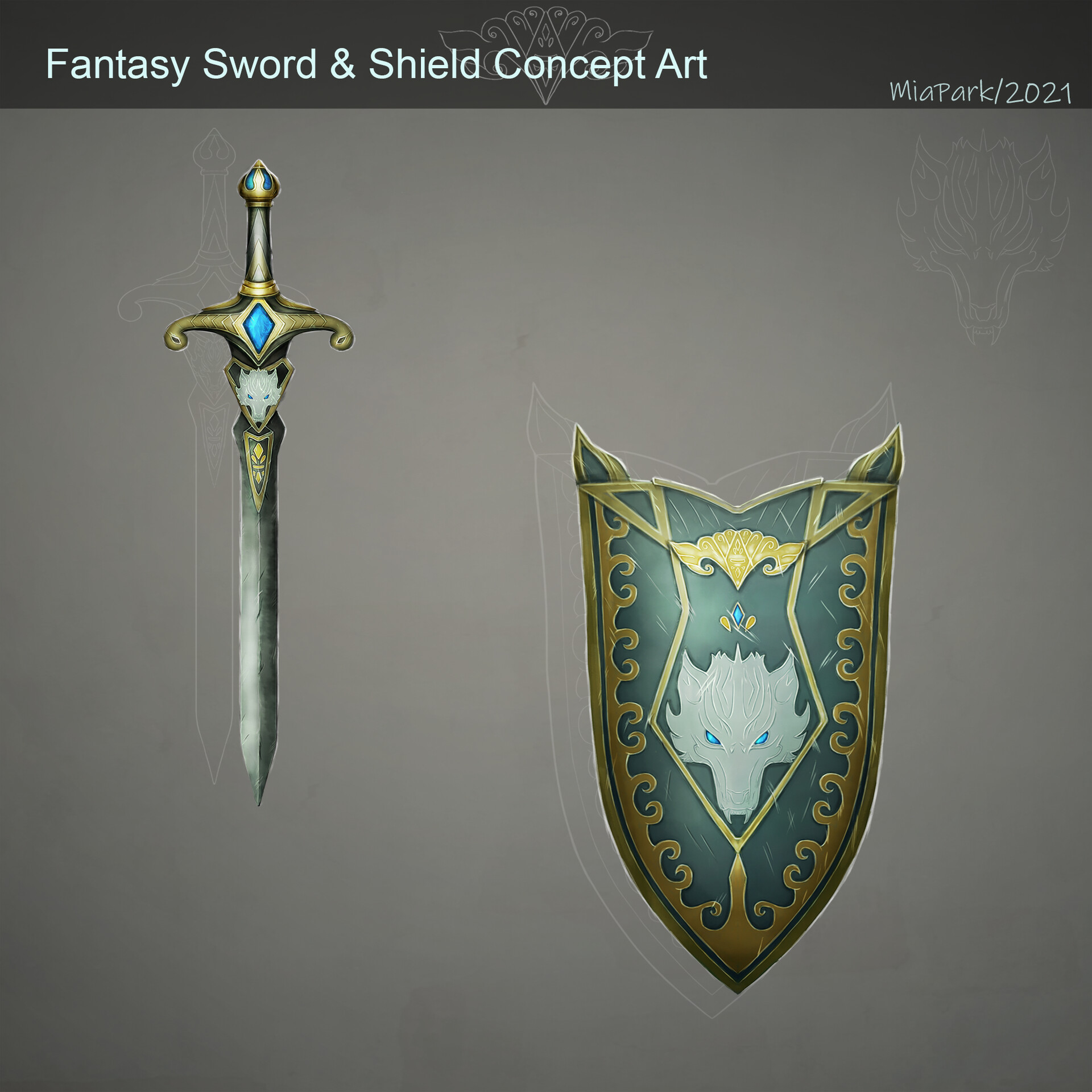 ArtStation - Fantasy Concept Art - Sword & Shield