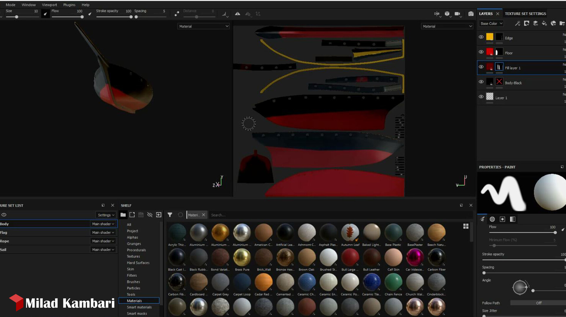 Milad Kambari - Sailing Boat Tutorial ( Modeling, Texturing, Lighting )
