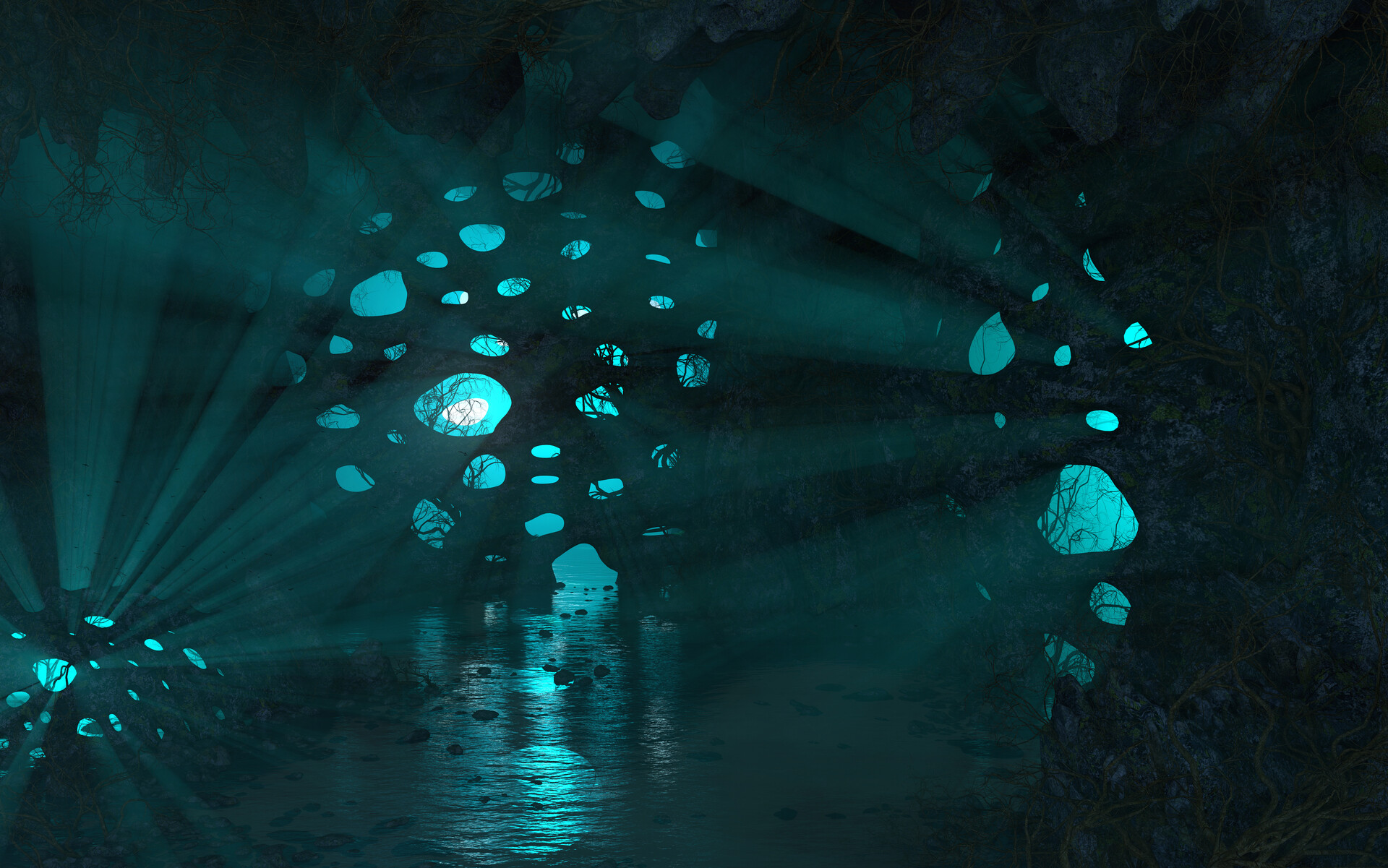 ArtStation - Alien Scifi Cave. 3d environment