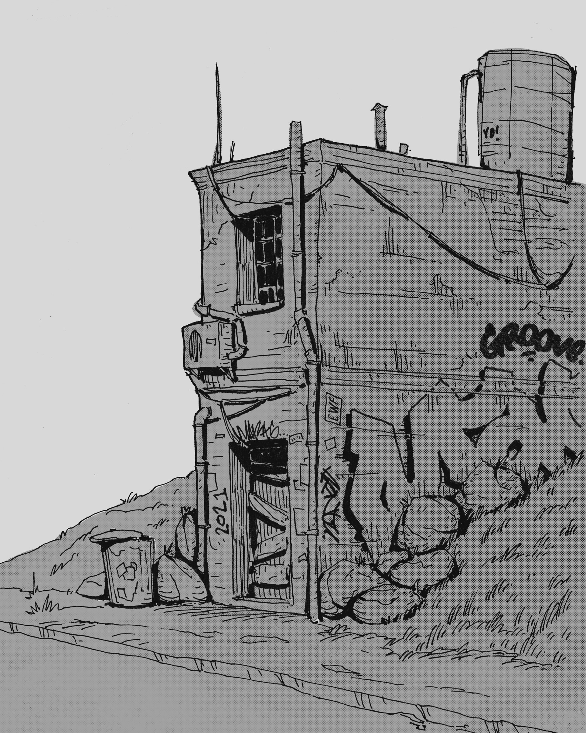 ArtStation - Two-Storey Building
