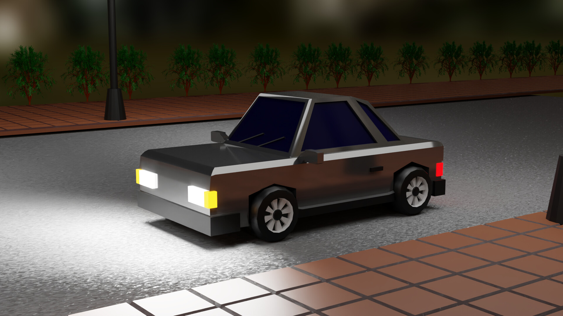 ArtStation - Low Poly Car Render