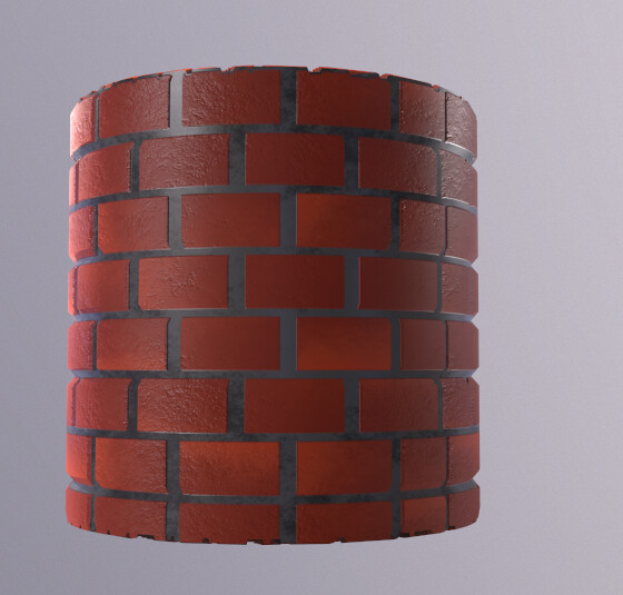 ArtStation - Orange Brick Material - Substance Designer